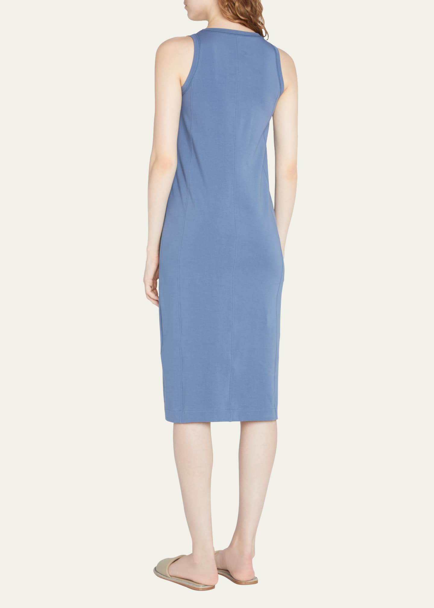 Brunello Cucinelli Cotton Jersey Tank Mini Dress w/ Monili Trim ...