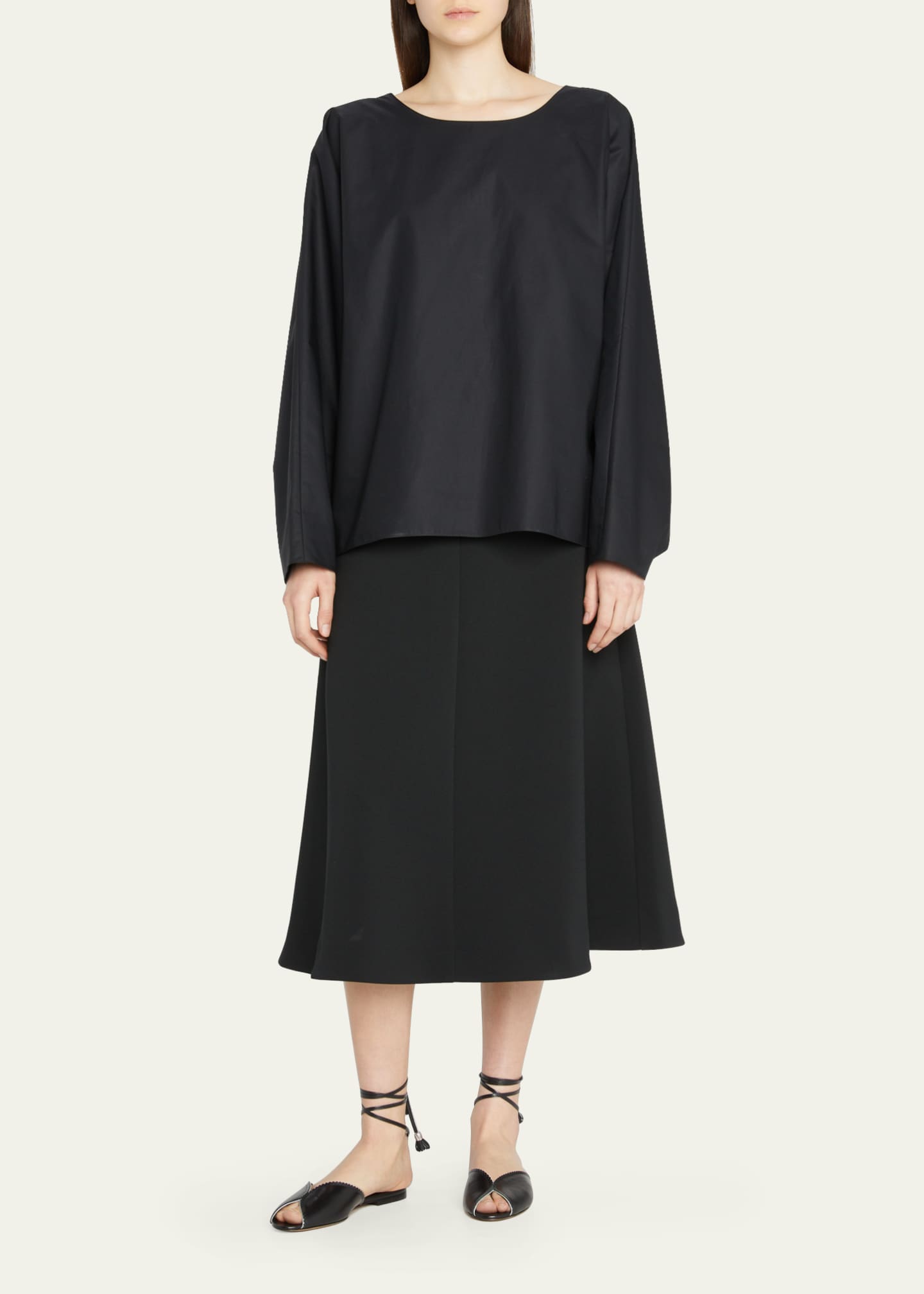 THE ROW Charlotte Bicolor Leather Tassel-Tie Sandals - Bergdorf Goodman