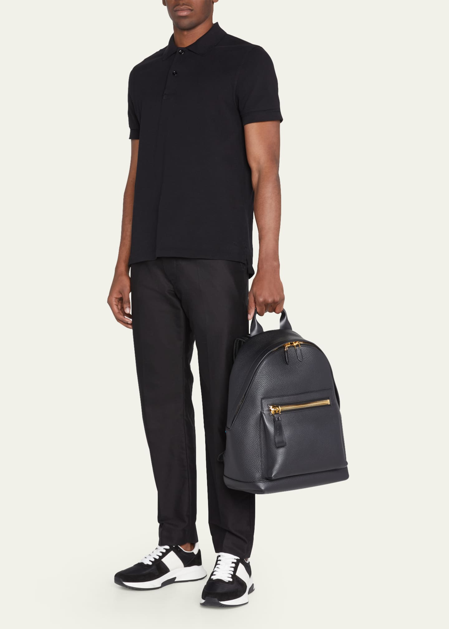 TOM FORD Men's Buckley Grain Leather Backpack - Bergdorf Goodman