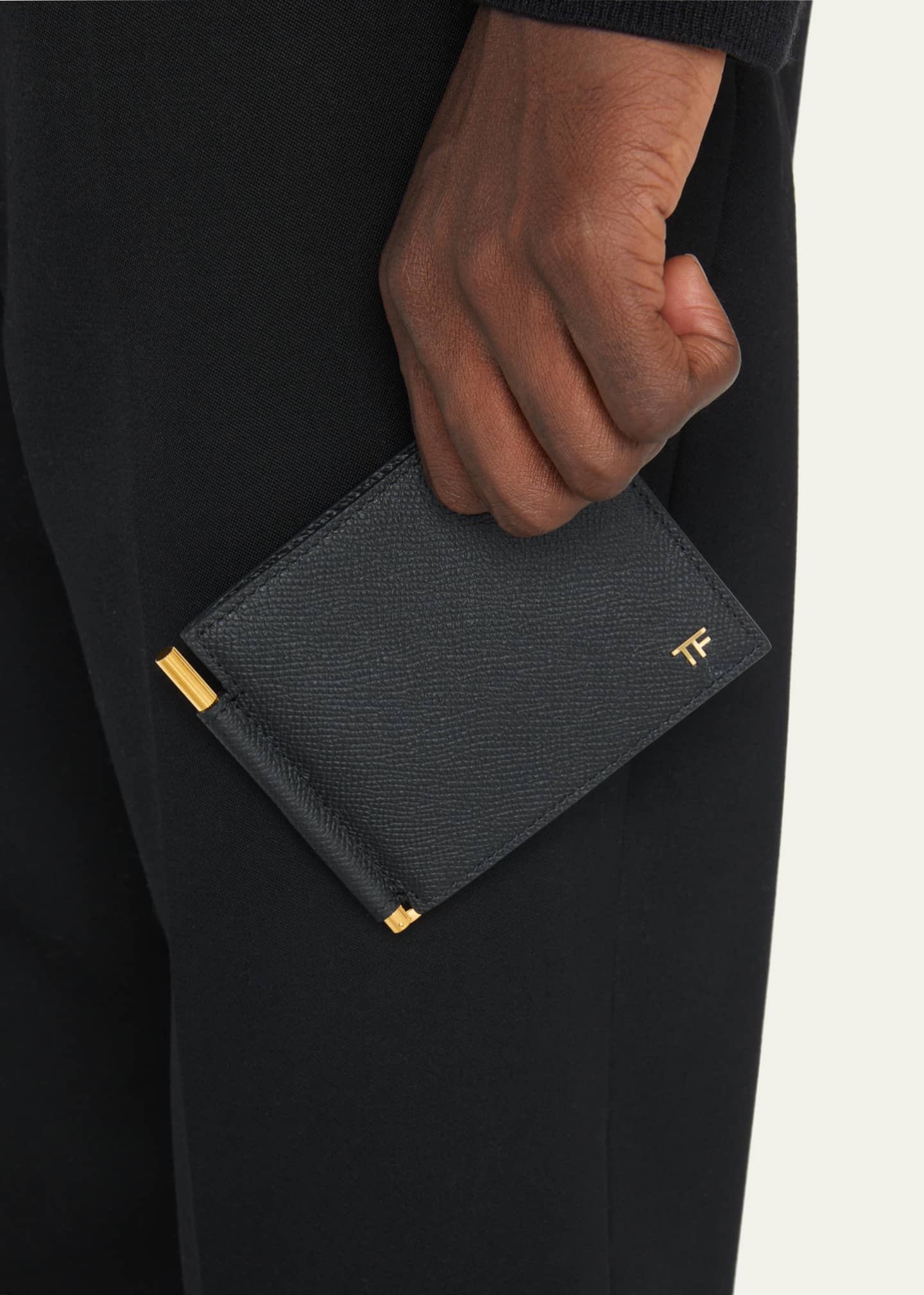 TOM FORD Men's Leather T-Line Money Clip Wallet - Bergdorf Goodman