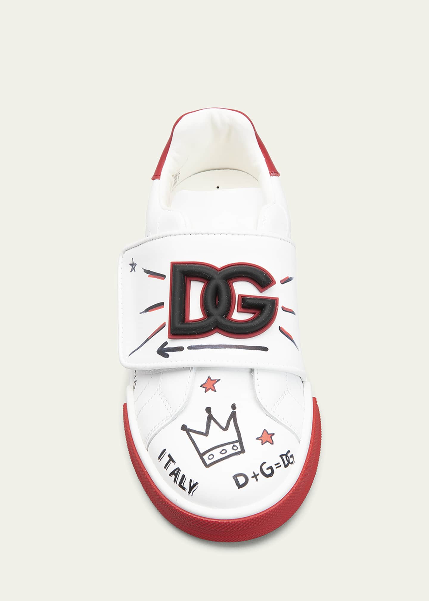 Dolce&Gabbana Kid's DG Graffiti Logo Low-Top Sneakers, Size 37-38 ...