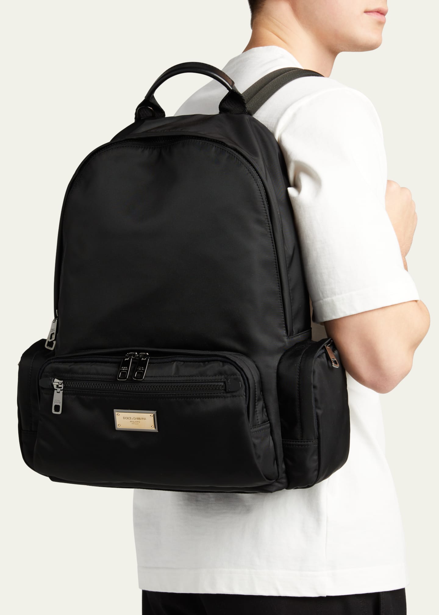 Dolce&Gabbana Men's Nylon Multi-Zip Backpack - Bergdorf Goodman