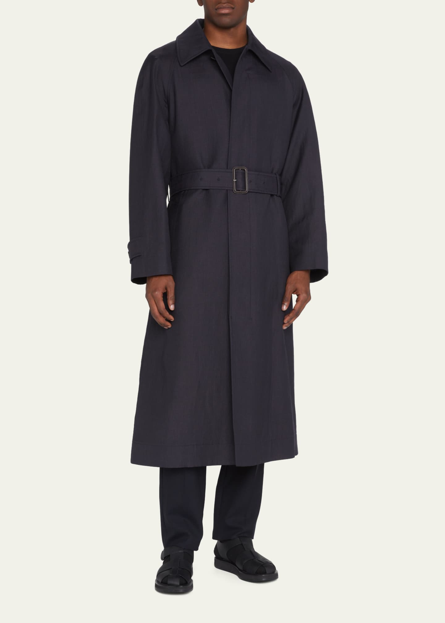 THE ROW Men's Edward Alpaca-Linen Trench Coat - Bergdorf Goodman