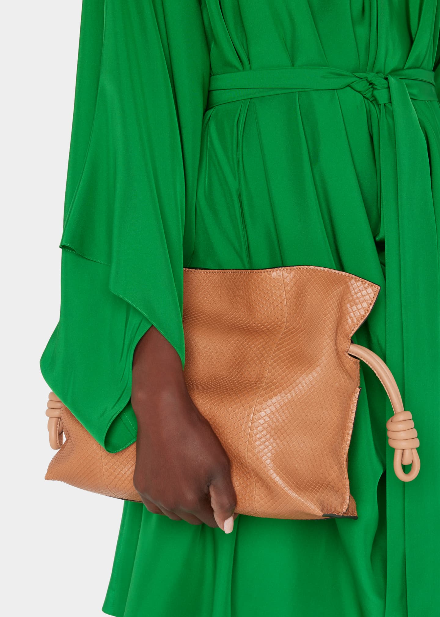 Loewe Flamenco Python Clutch Bag - Bergdorf Goodman