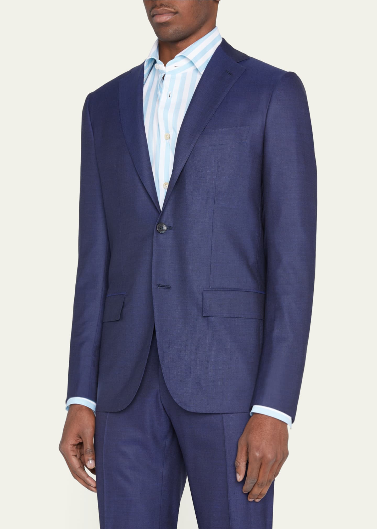 Kiton Men's Birdseye Wool Suit - Bergdorf Goodman