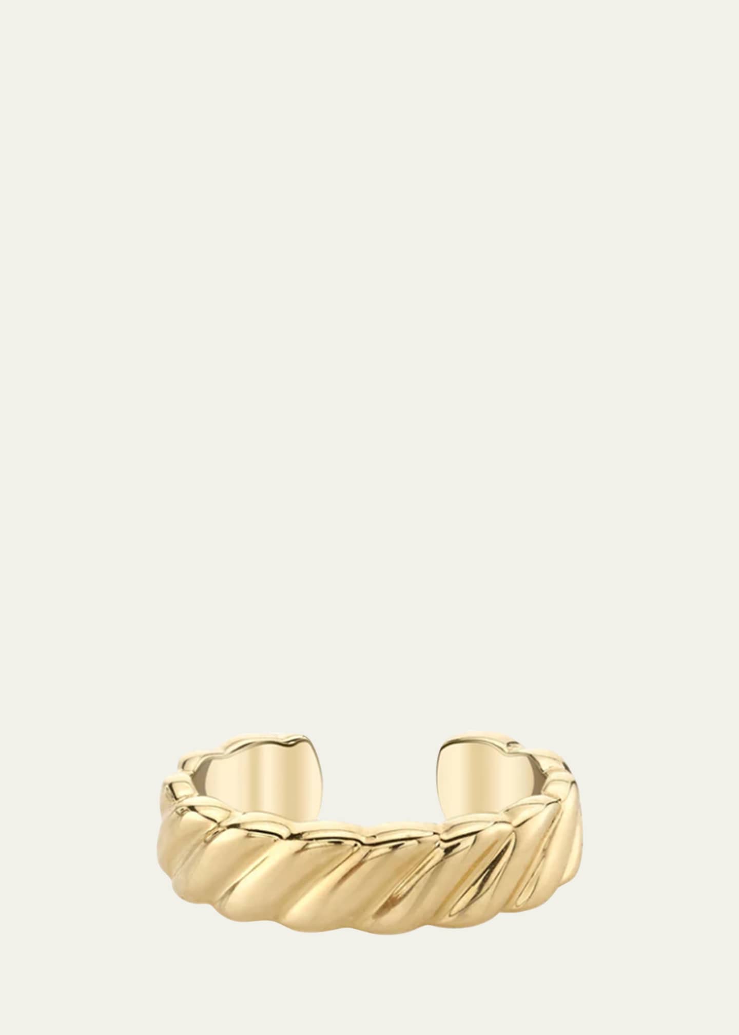 Anita Ko Yellow Gold Plain Braid Ear Cuff, Single - Bergdorf Goodman