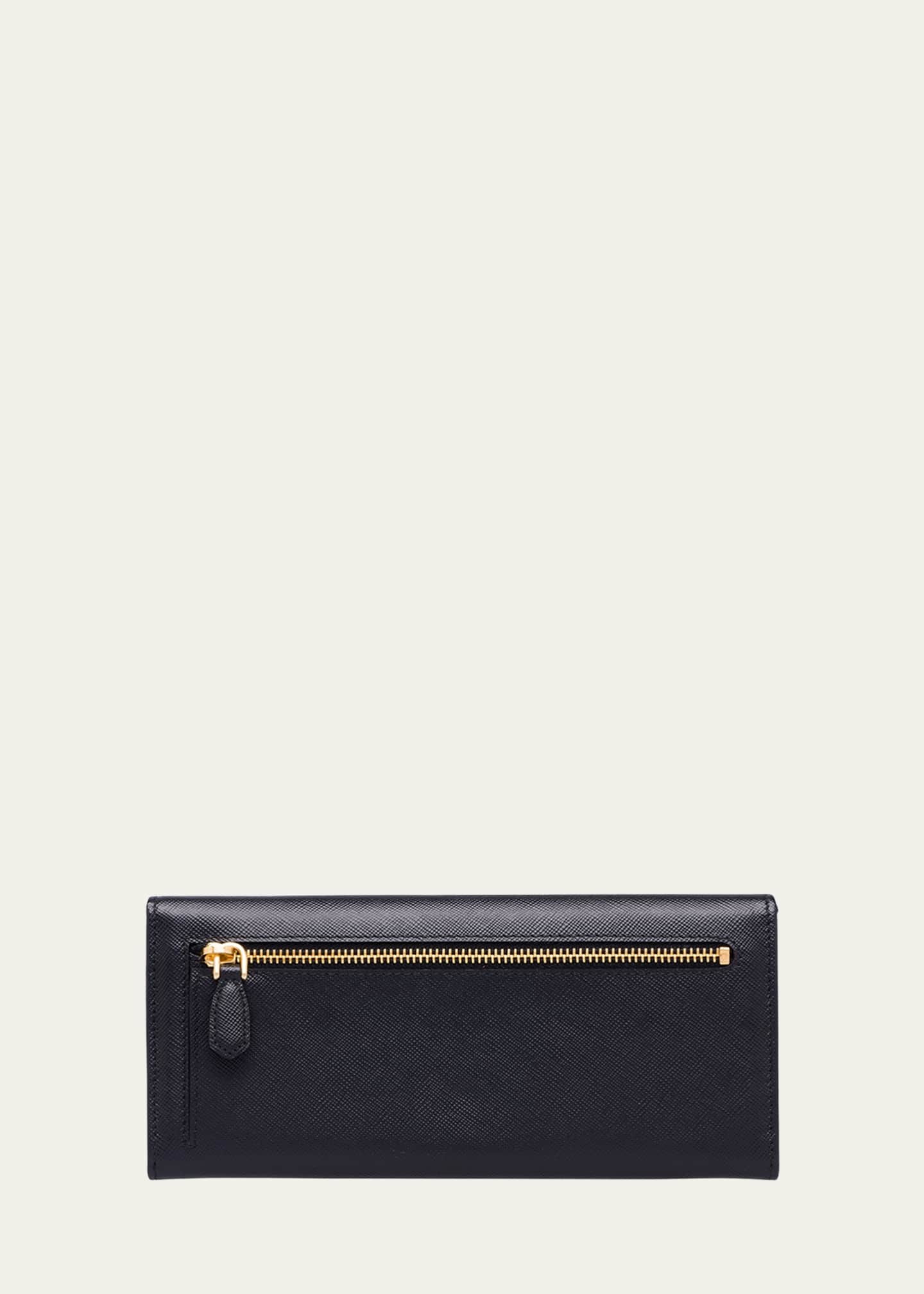 Prada Envelope Flap Leather Slim Wallet - Bergdorf Goodman