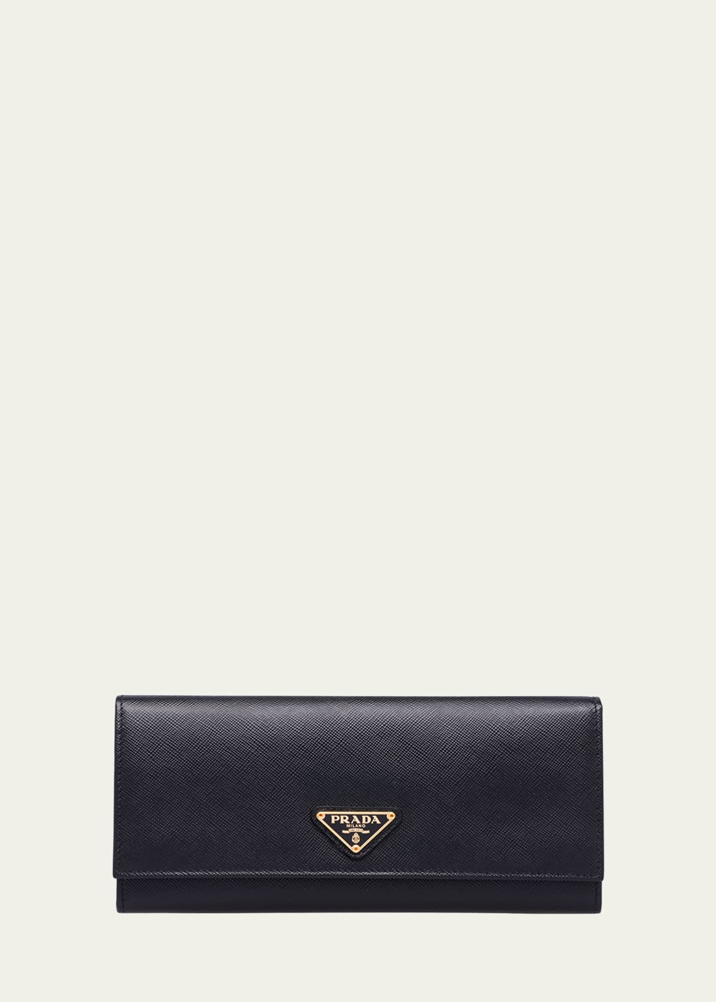 Prada Envelope Flap Leather Slim Wallet - Bergdorf Goodman