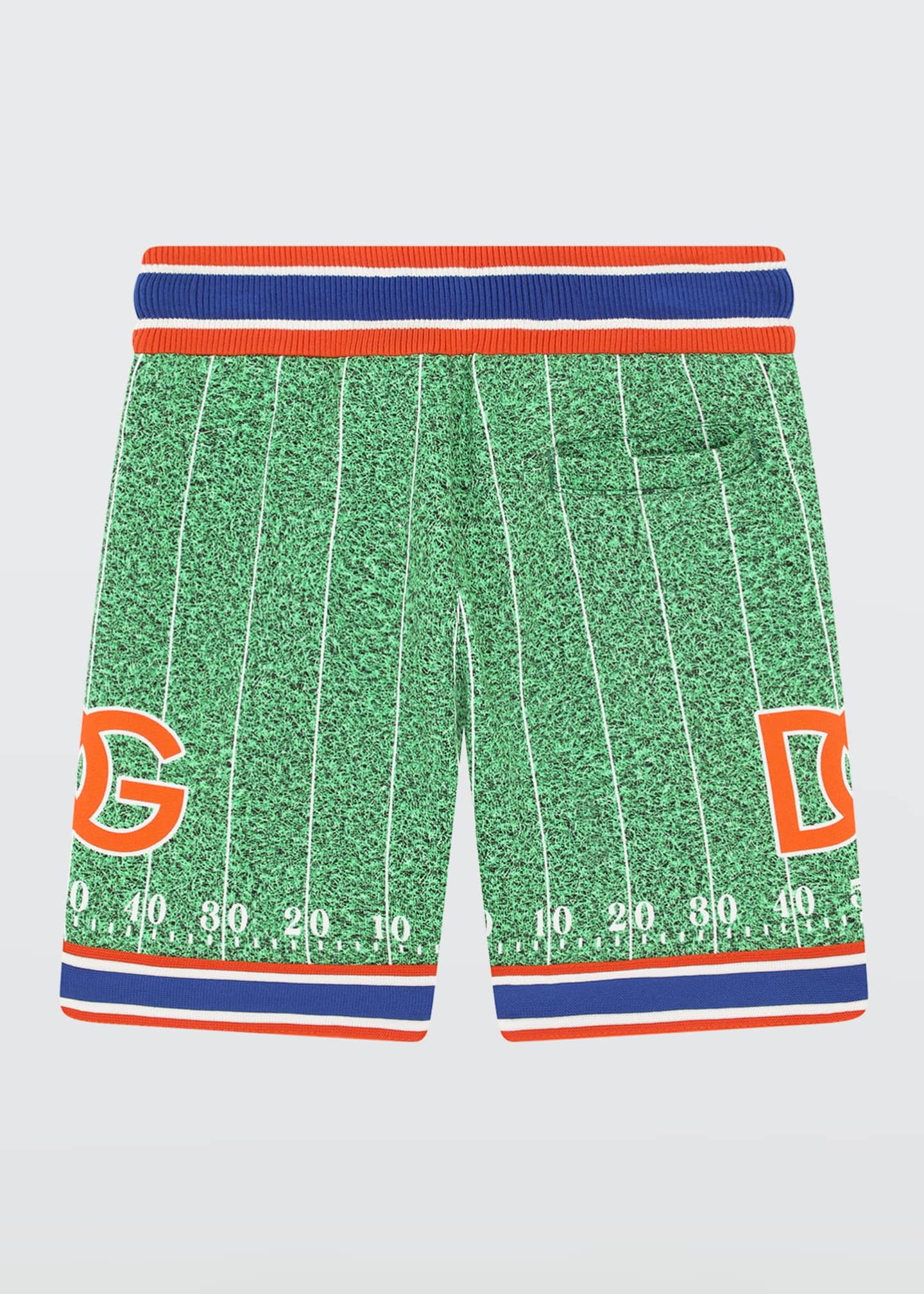 Dolce&Gabbana Kid's Interlocking DG Logo Football Jogger Shorts, Size 4 ...