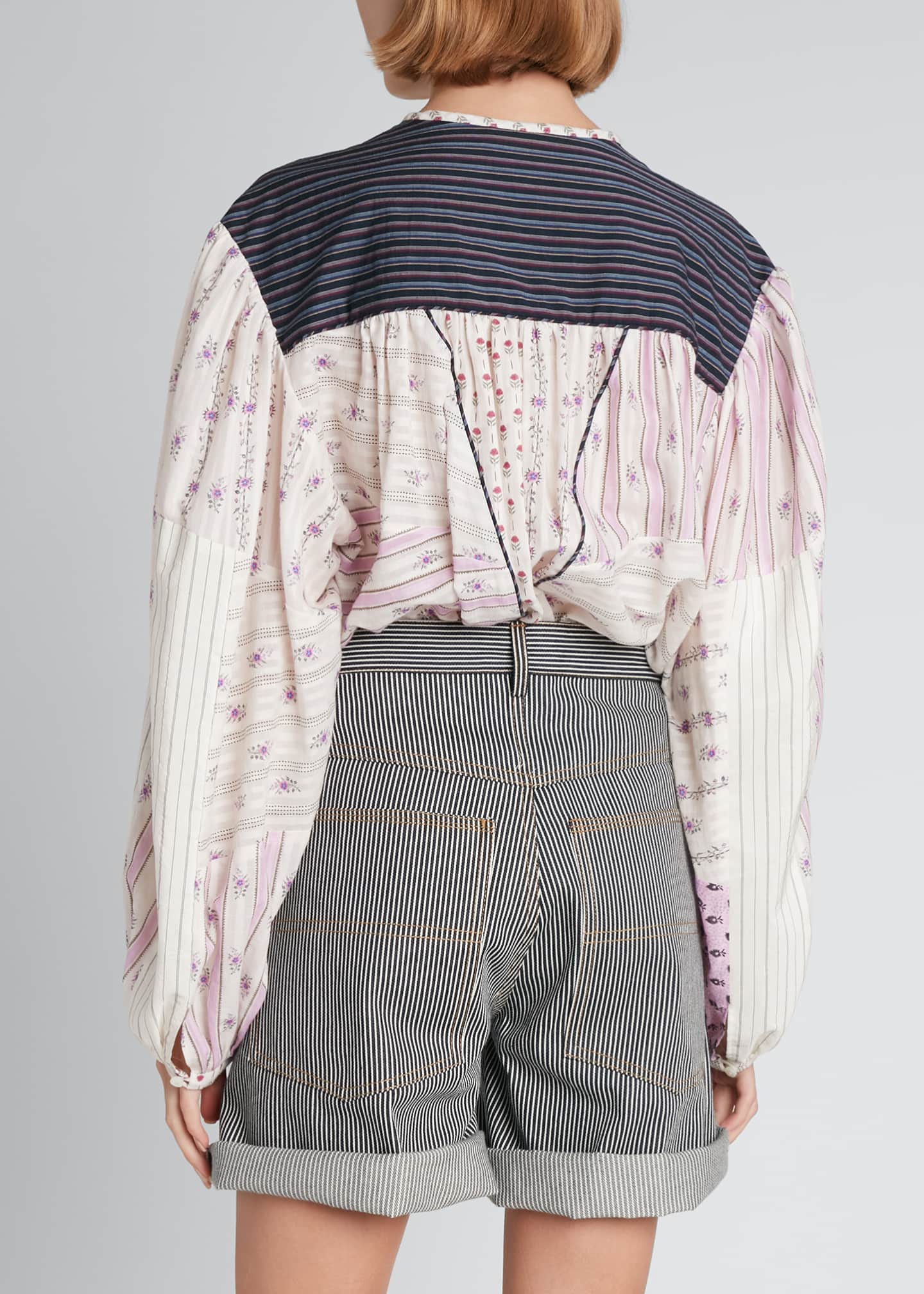 Isabel Marant Patchwork Button-Up Shirt - Bergdorf Goodman