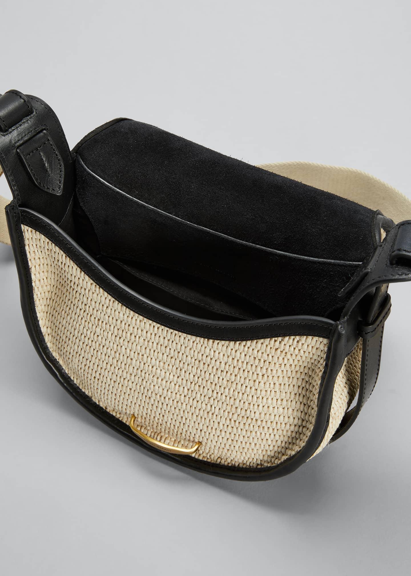 Isabel Marant Botsy Raffia Calfskin Shoulder Bag - Bergdorf Goodman