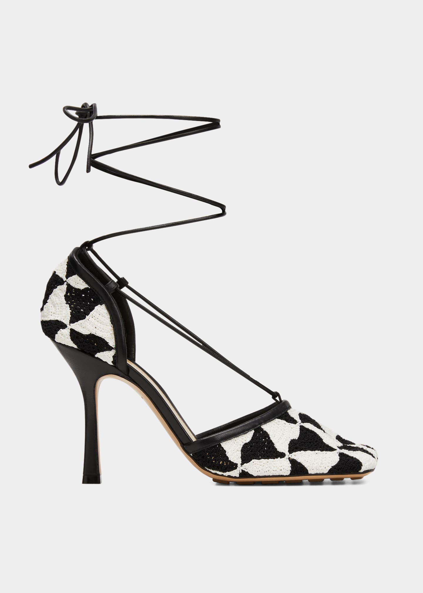 Bottega Veneta Phantom Crochet Ankle-Strap Pumps - Bergdorf Goodman