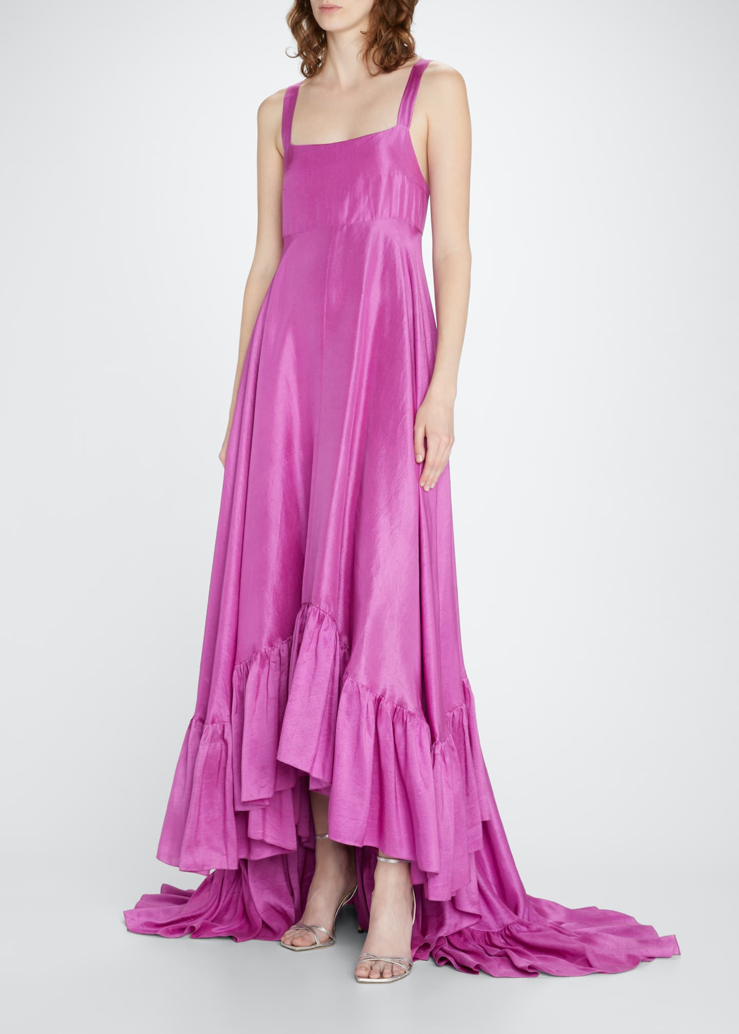 Azeeza Mina Silk High-Low Gown - Bergdorf Goodman