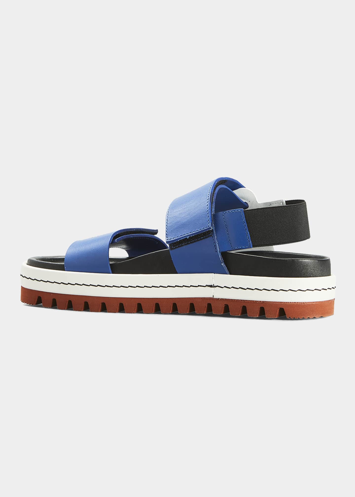 Plan C Colorblock Leather Dual-Grip Sporty Sandals - Bergdorf Goodman