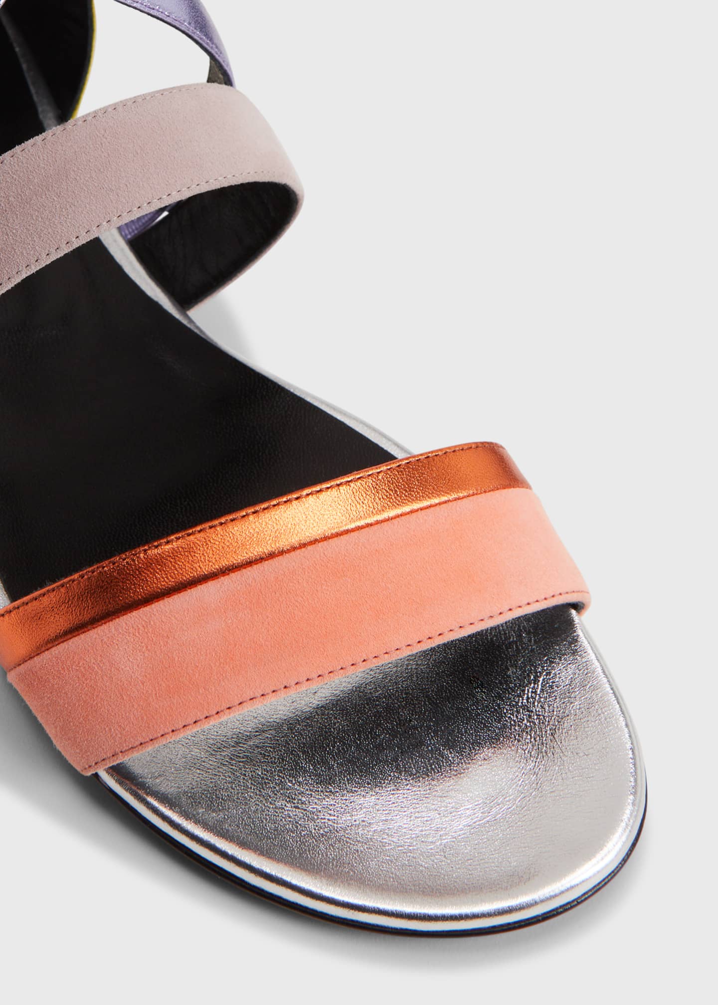 Pierre Hardy Alpha Colorblock Mixed Leather Sandals - Bergdorf Goodman