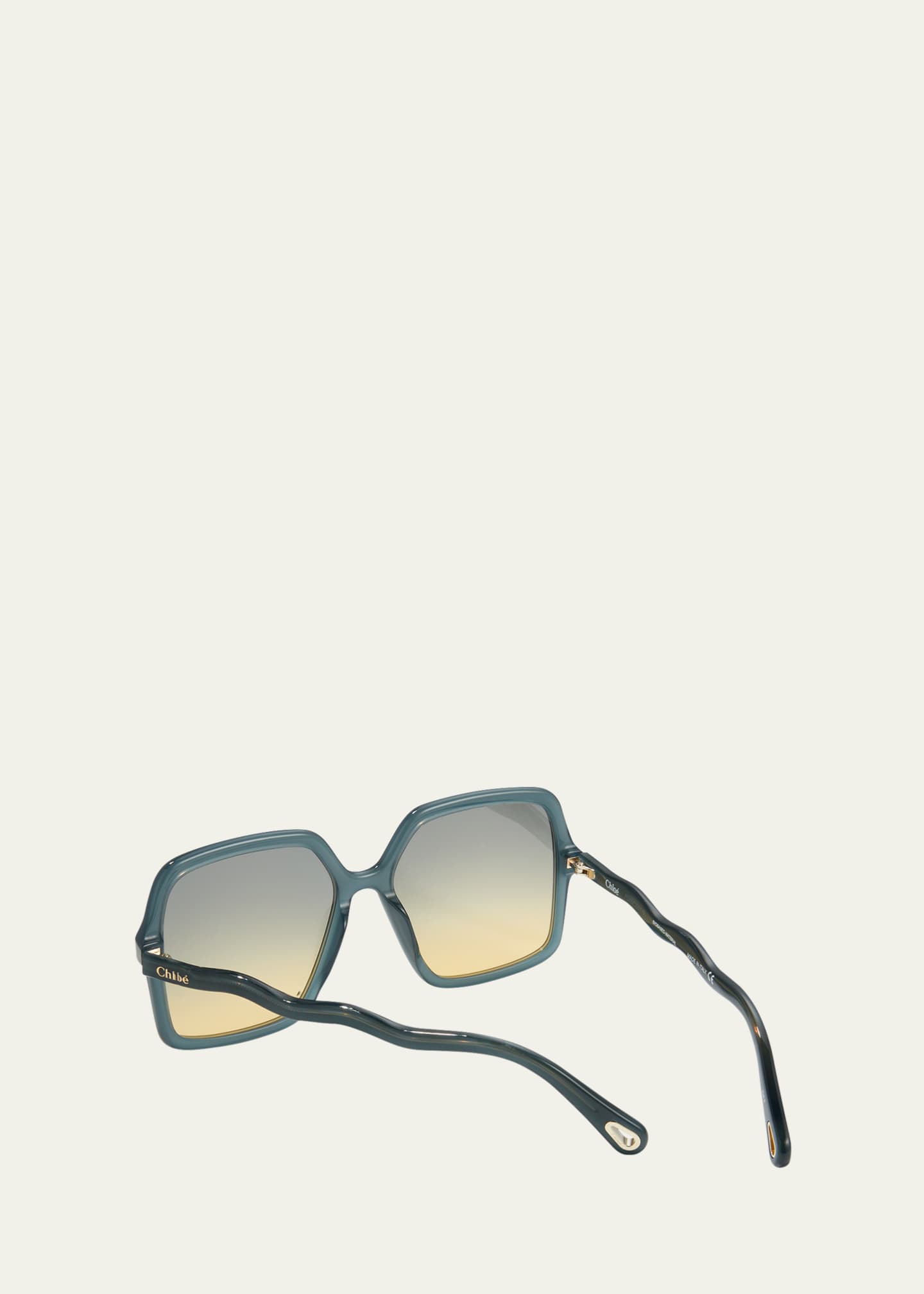 Chloe Wavy Rectangle Acetate Sunglasses - Bergdorf Goodman