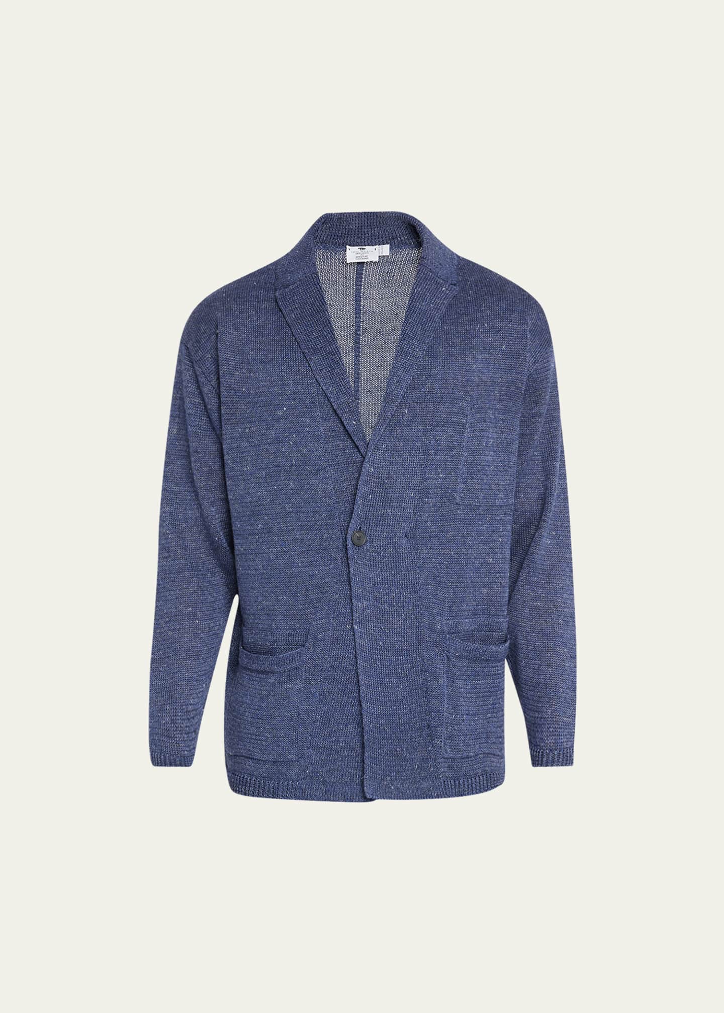 Inis Meain Men's Wool-Cashmere Relaxed Cardigan Jacket - Bergdorf Goodman