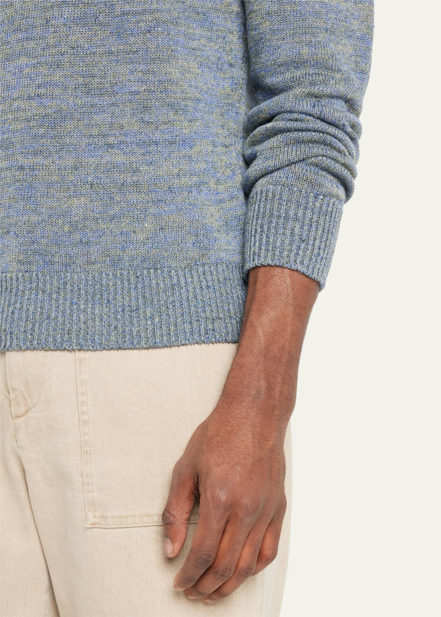 Inis Meain Men's Stretch Linen Crewneck Sweater - Bergdorf Goodman