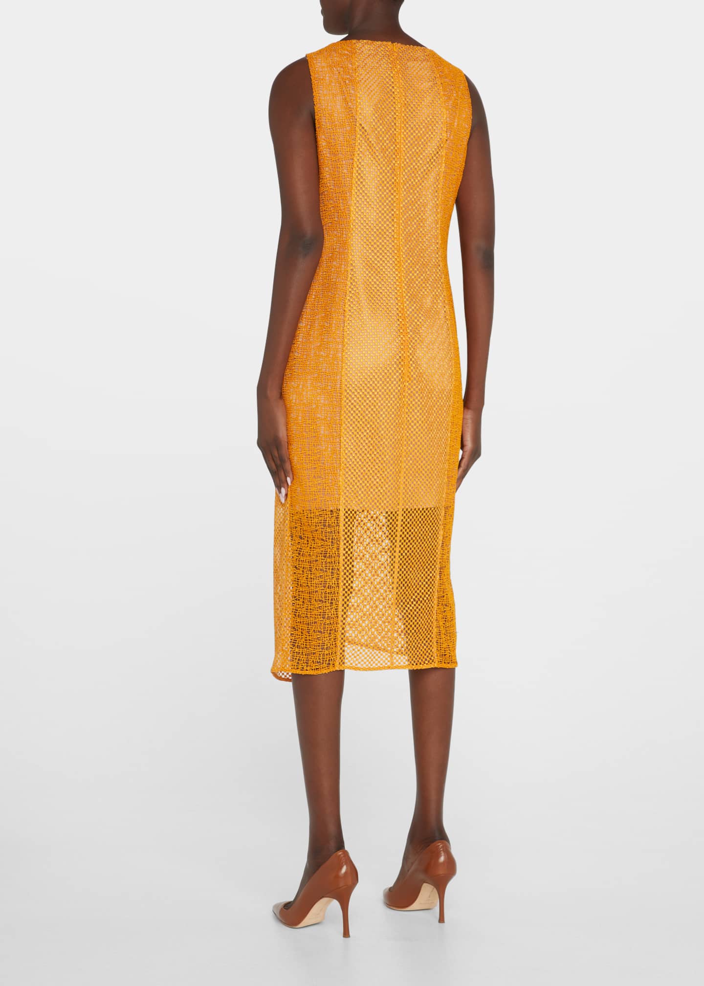 Akris Multi-Embroidered Apron-Front Midi Dress - Bergdorf Goodman