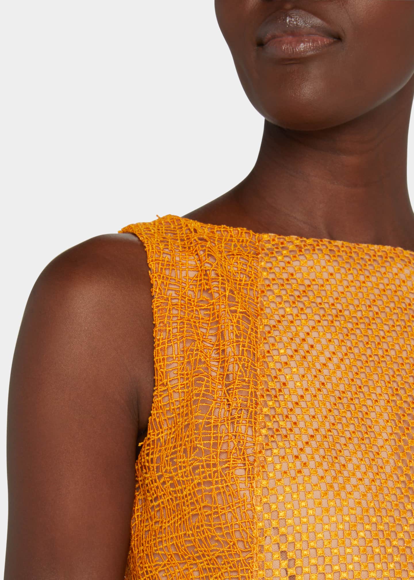 Akris Multi-Embroidered Apron-Front Midi Dress - Bergdorf Goodman