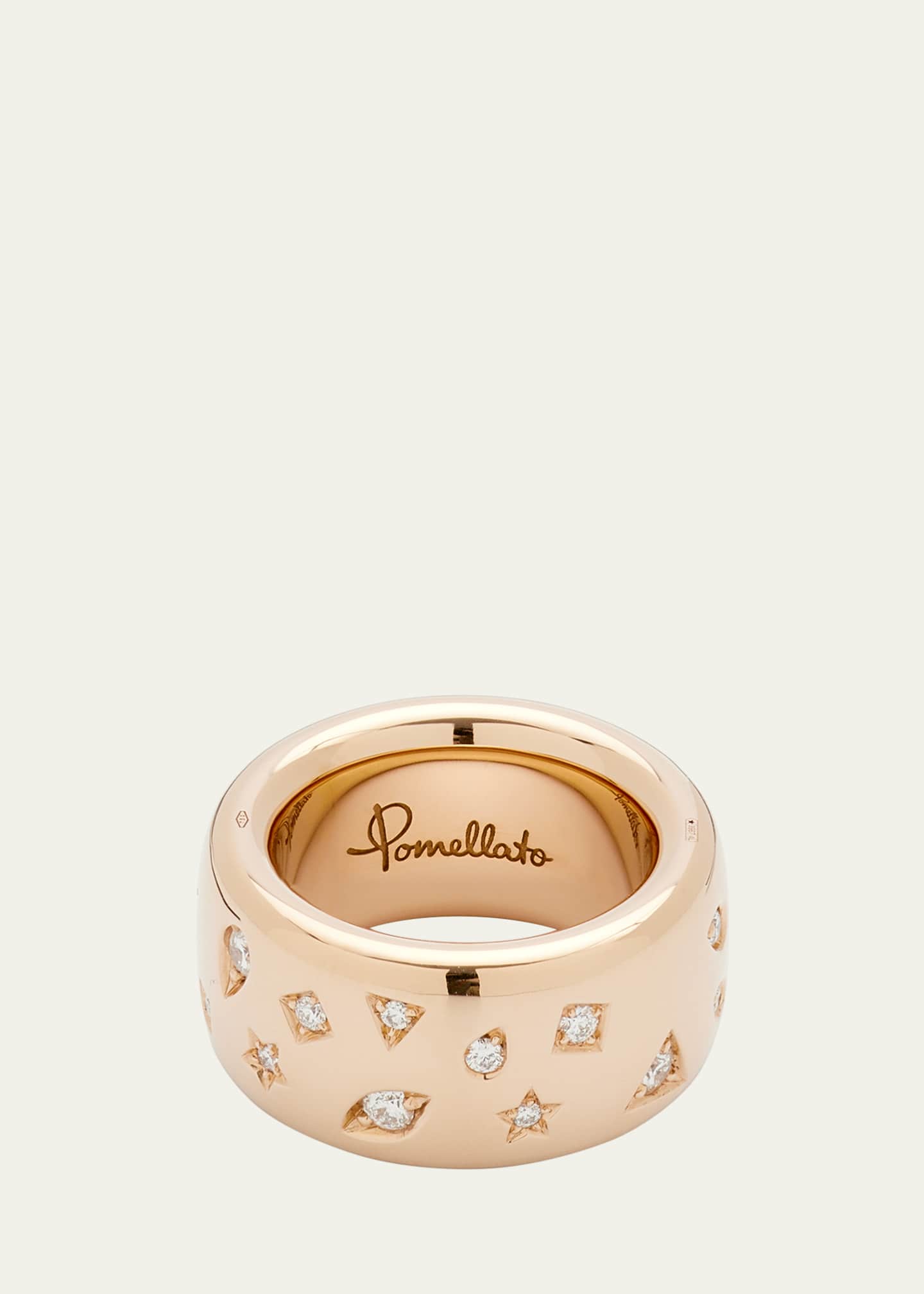Pomellato Iconica Large 18K Rose Ring with Diamonds - Bergdorf Goodman