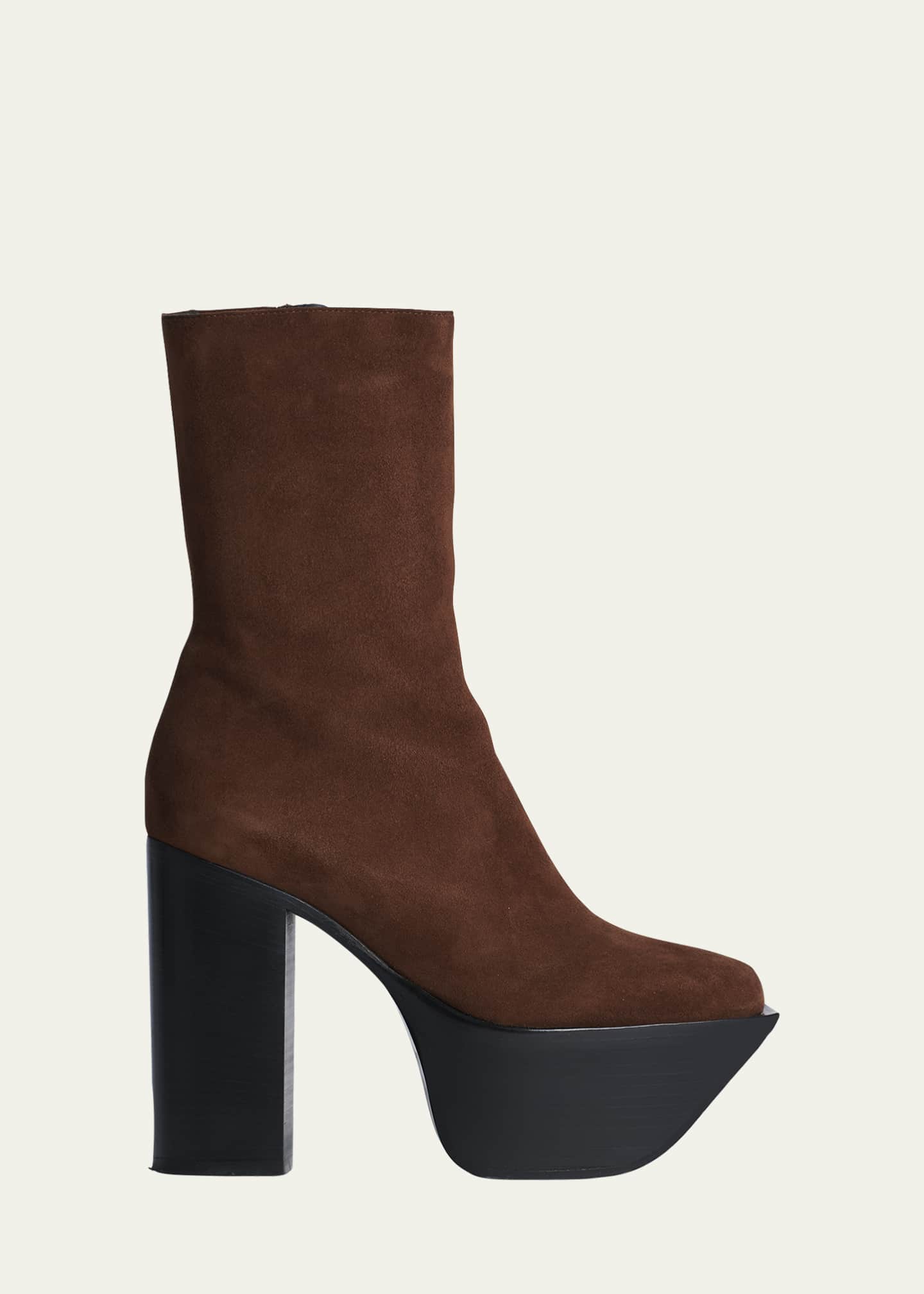 Peter Do Everyday Suede Zip Platform Booties - Bergdorf Goodman