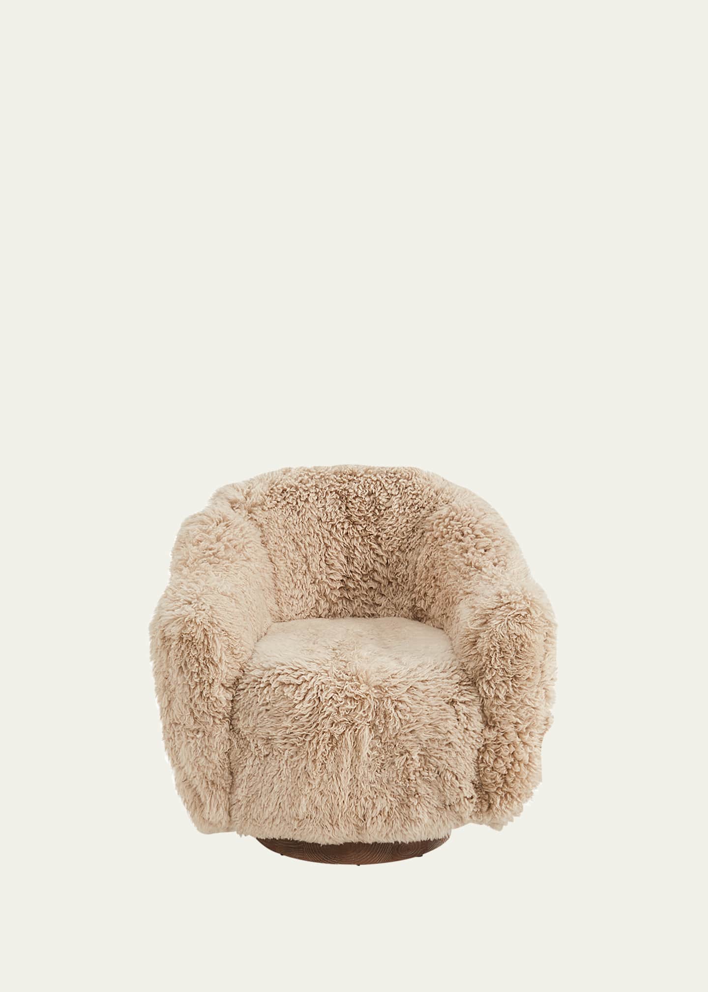 Interlude Home Simone Sheepskin Swivel Chair - Bergdorf Goodman