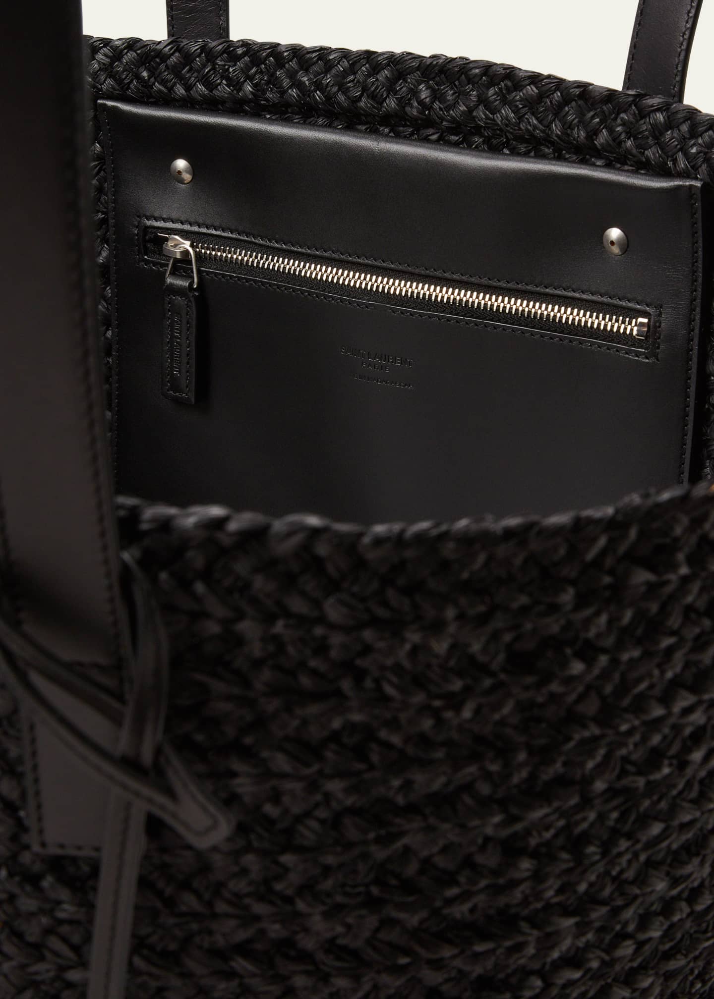 Saint Laurent YSL Basket Raffia Tote Bag - Bergdorf Goodman