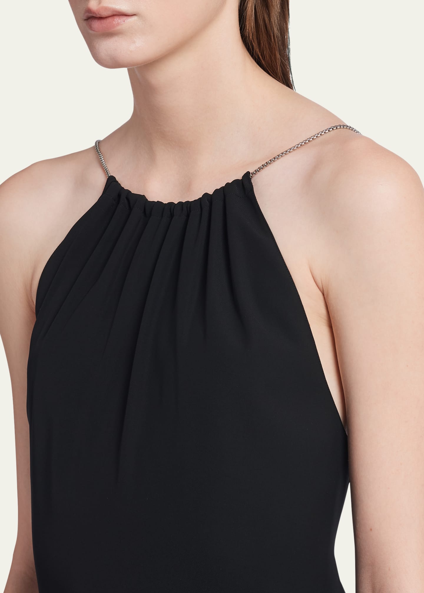 Prada Open-Back Chain Strap Mini Dress - Bergdorf Goodman