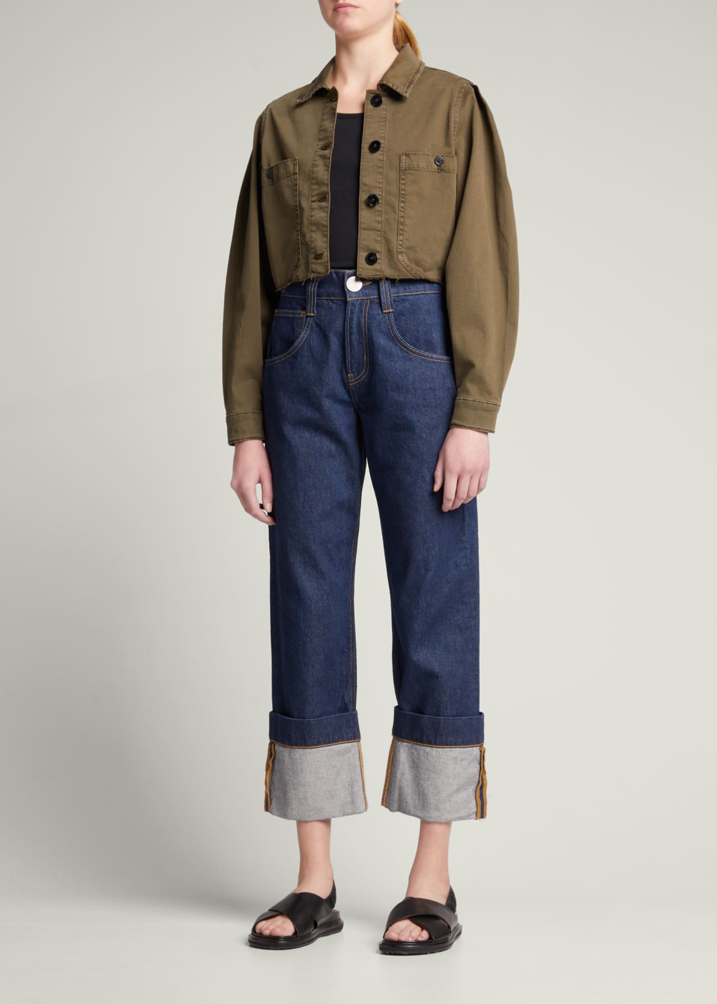 FRAME Oversized-Pocket Utility Jacket - Bergdorf Goodman