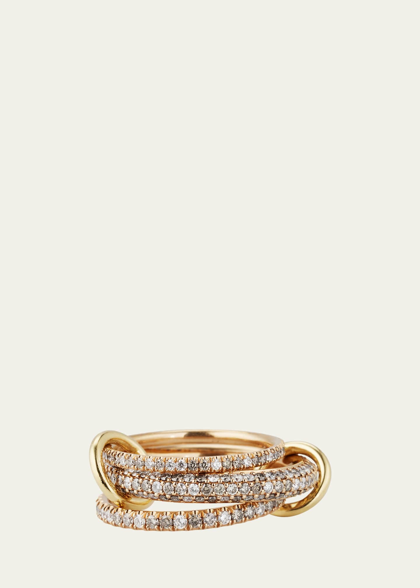 Spinelli Kilcollin Nova Rose Gold Diamond 3-Link Ring - Bergdorf Goodman