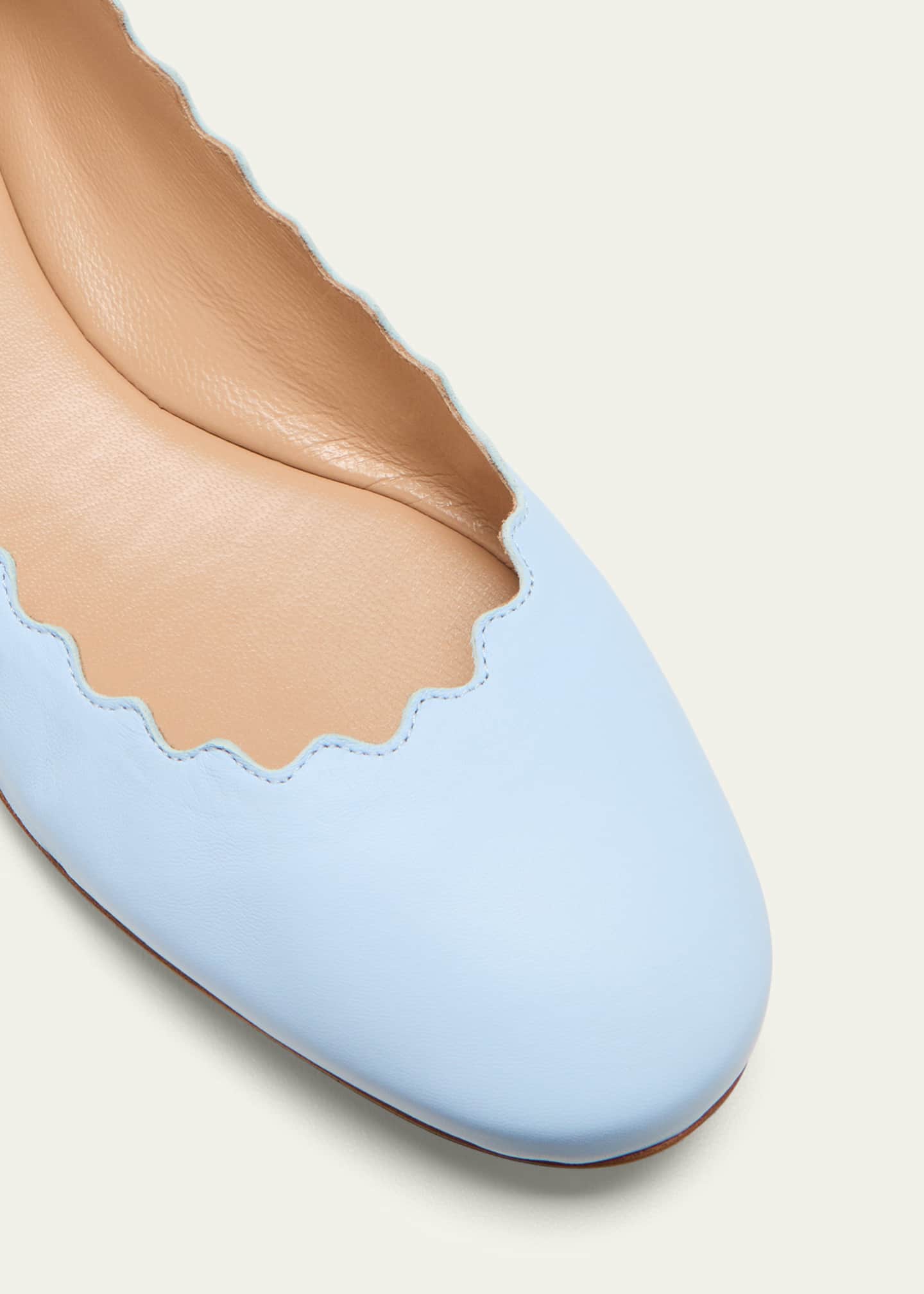 Chloe Lauren Scalloped Leather Ballet Flats - Bergdorf Goodman Chloe Lauren Scalloped Leather Ballet Flats - Bergdorf Goodman