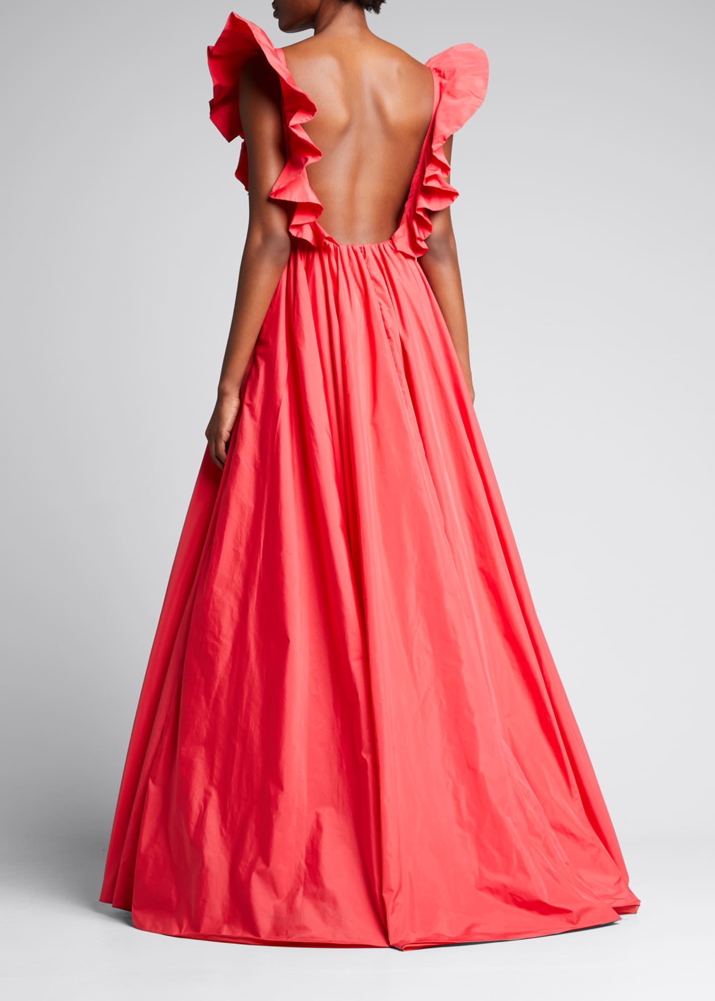 Jason Wu Collection Ruffle Taffeta Open-Back Gown - Bergdorf Goodman