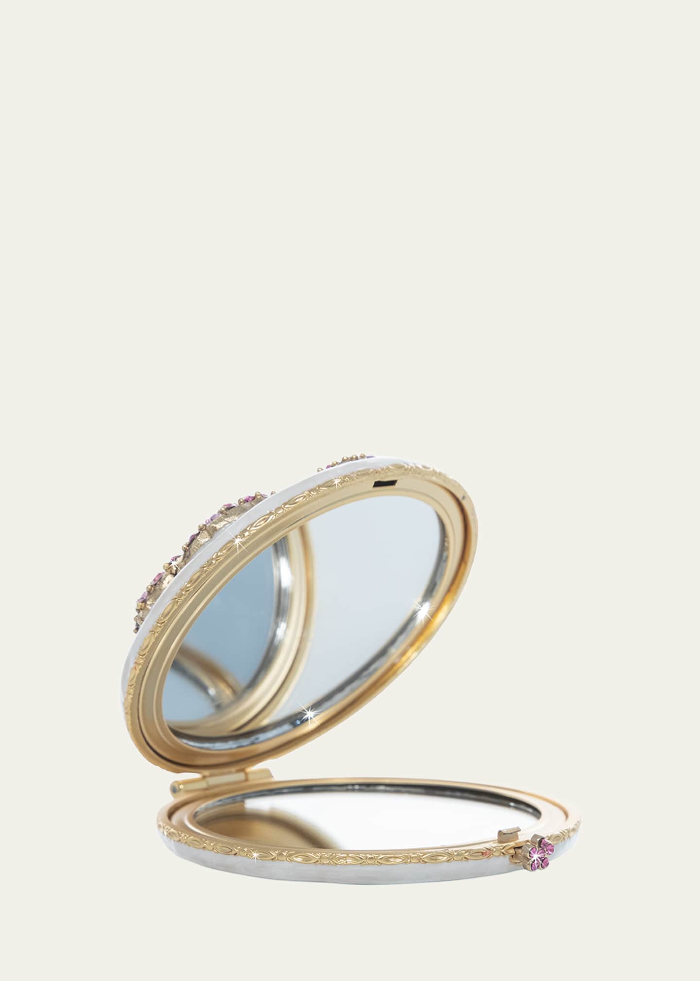 Jay Strongwater Peony Compact - Bergdorf Goodman