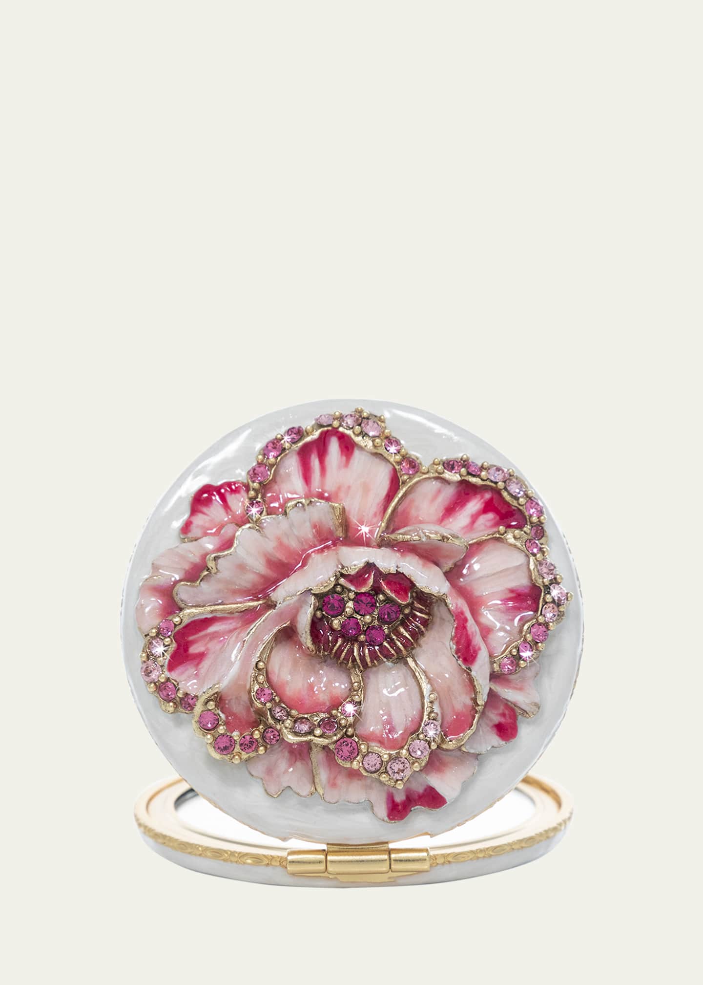 Jay Strongwater Peony Compact - Bergdorf Goodman