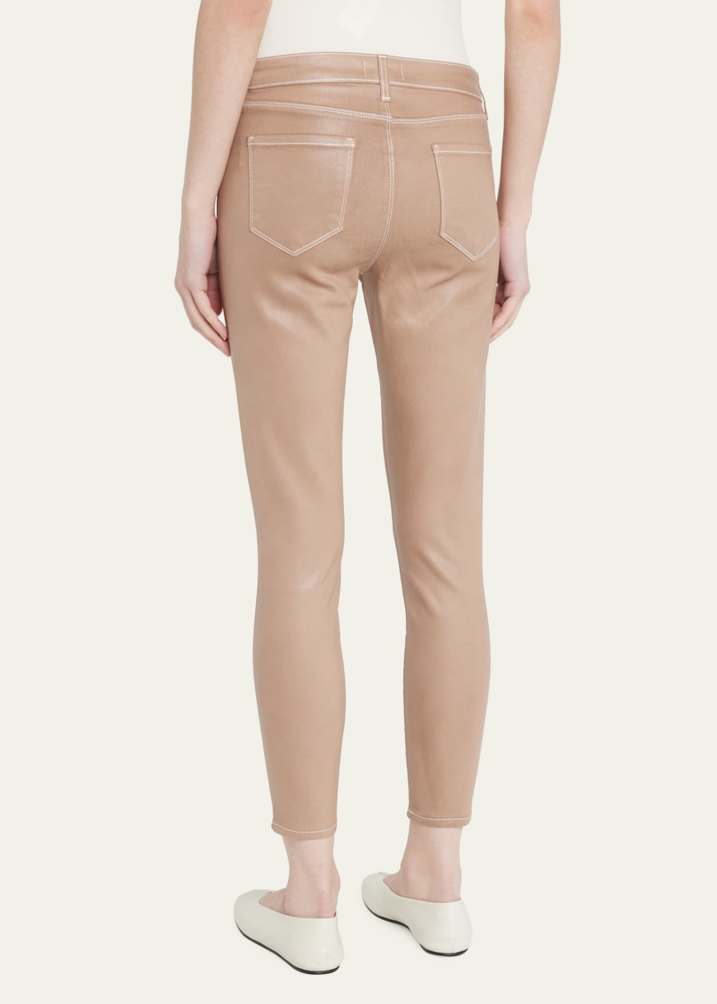 L'Agence Margot High-Rise Coated Skinny Jeans - Bergdorf Goodman