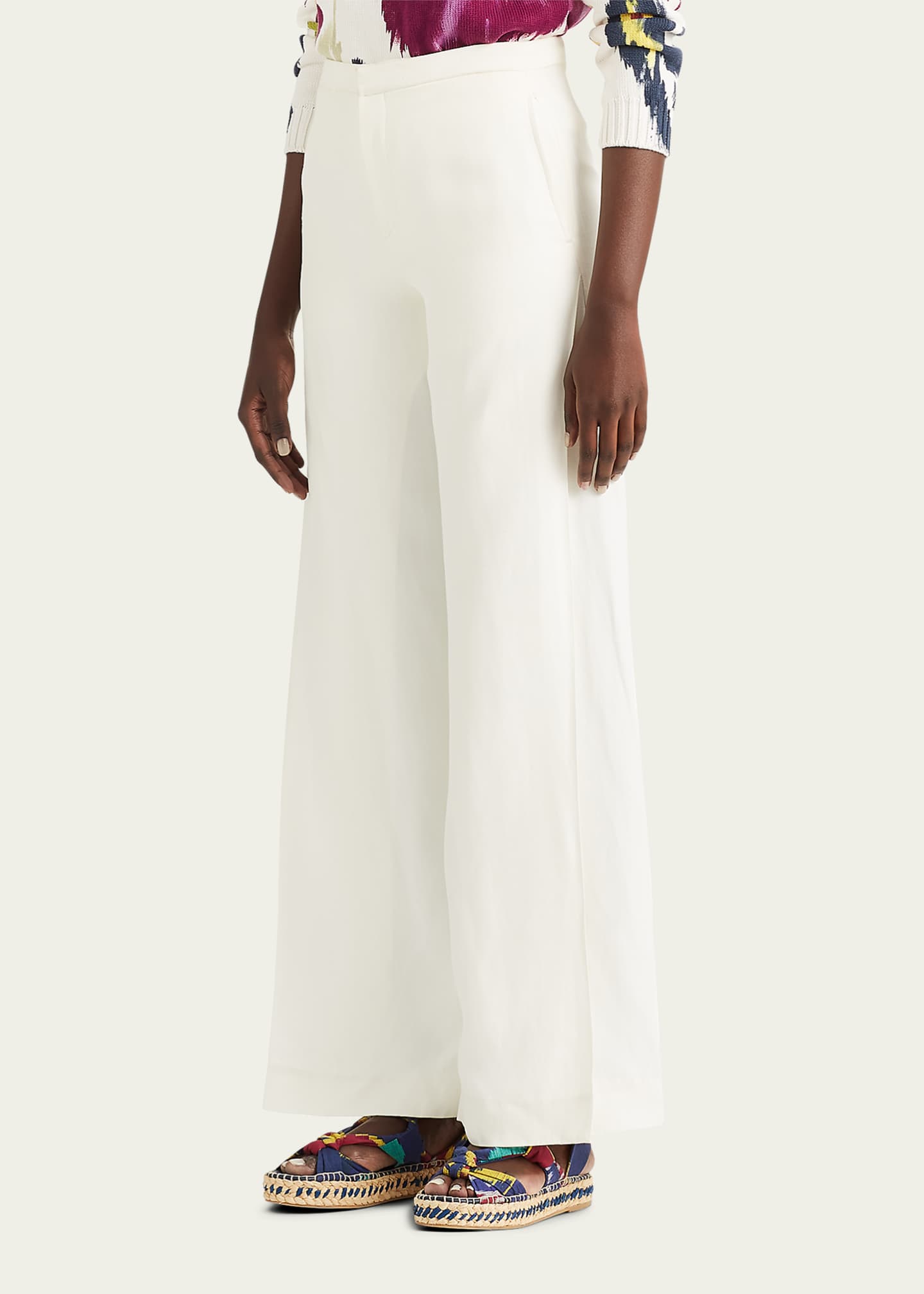 Ralph Lauren Collection Leora Wide-Leg Crepe Pants - Bergdorf Goodman