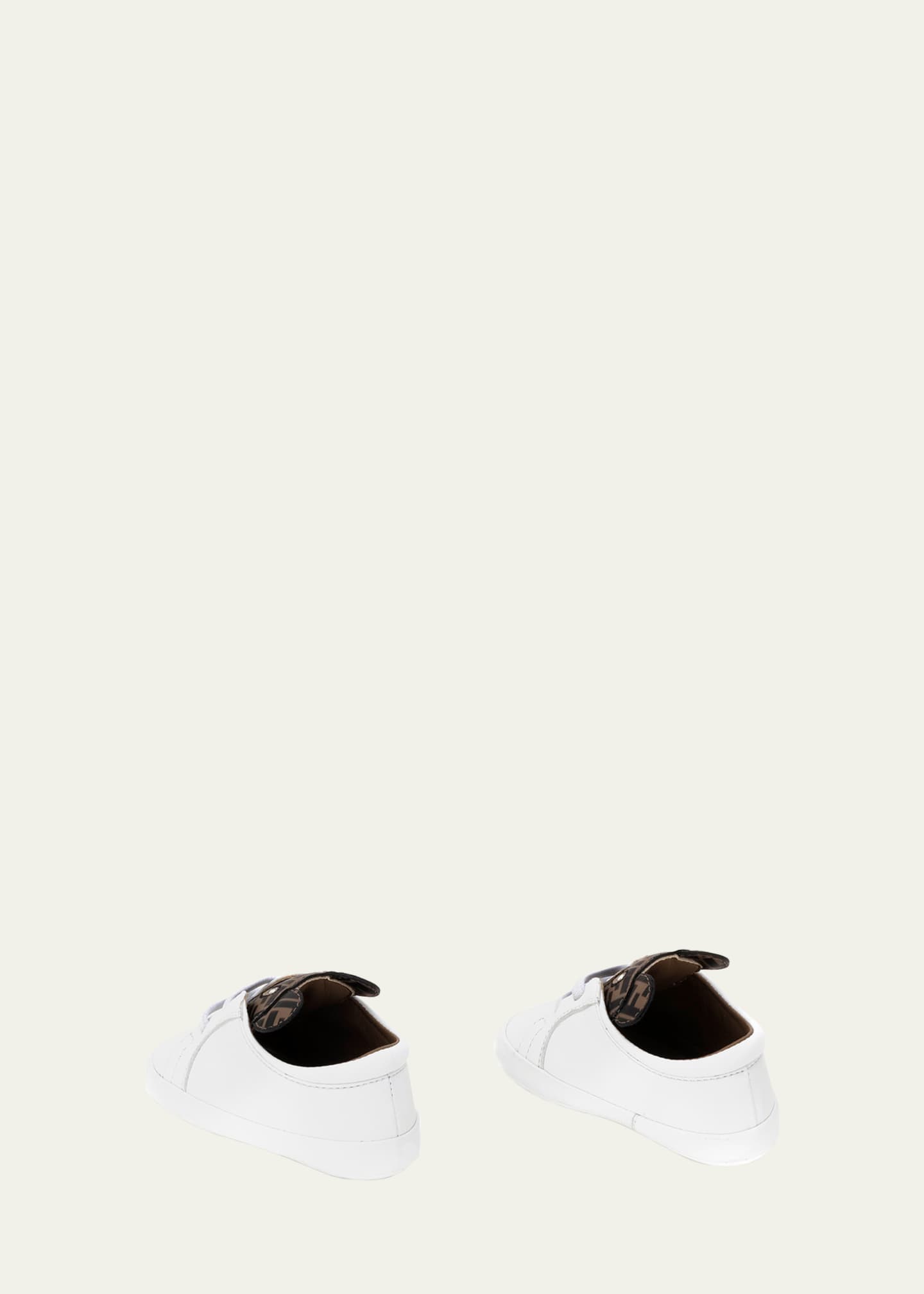 Fendi Kid's FF Bear Leather Low-Top Sneakers, Baby - Bergdorf Goodman