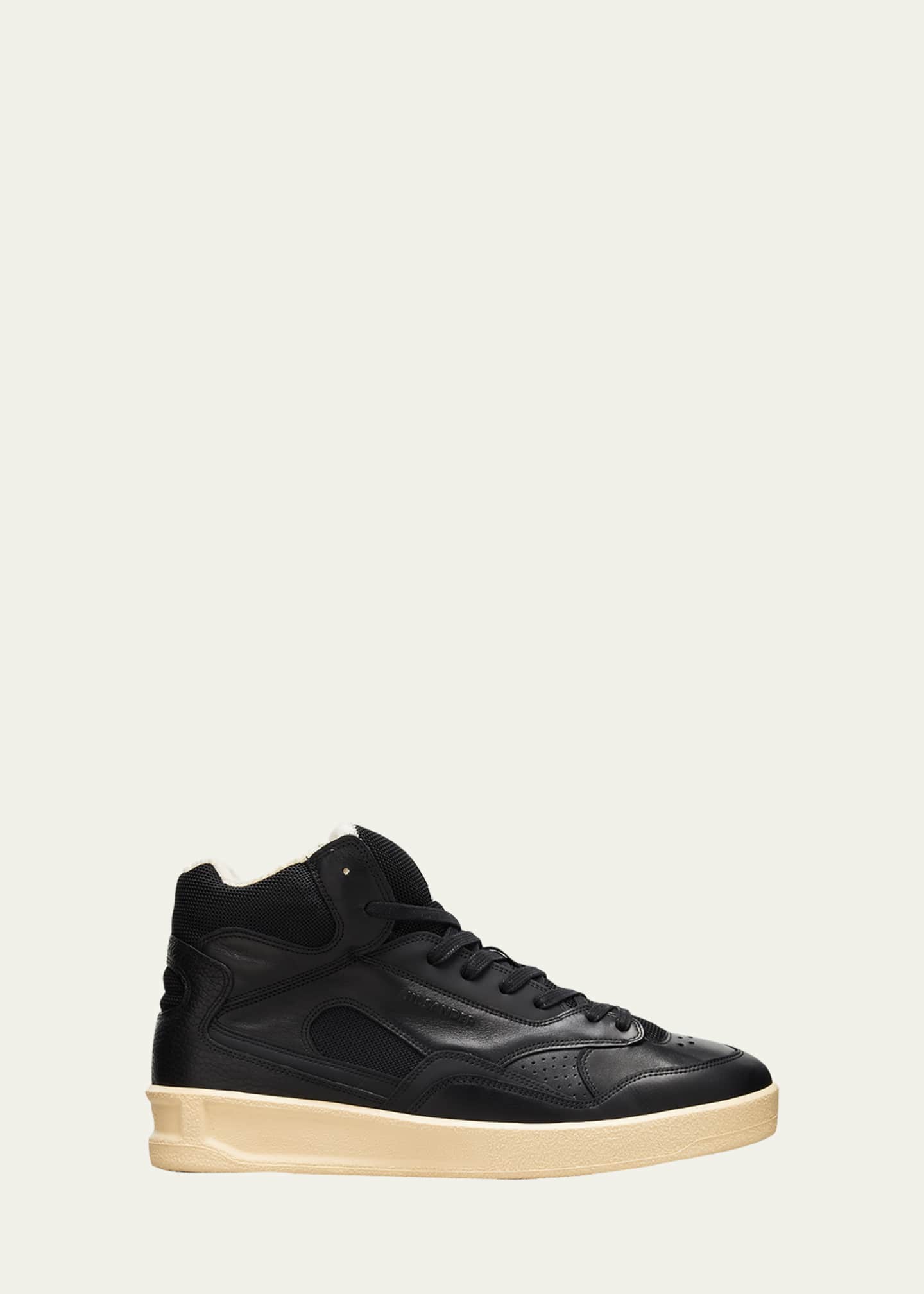 Jil Sander Men's Basket High-Top Leather Sneakers - Bergdorf Goodman