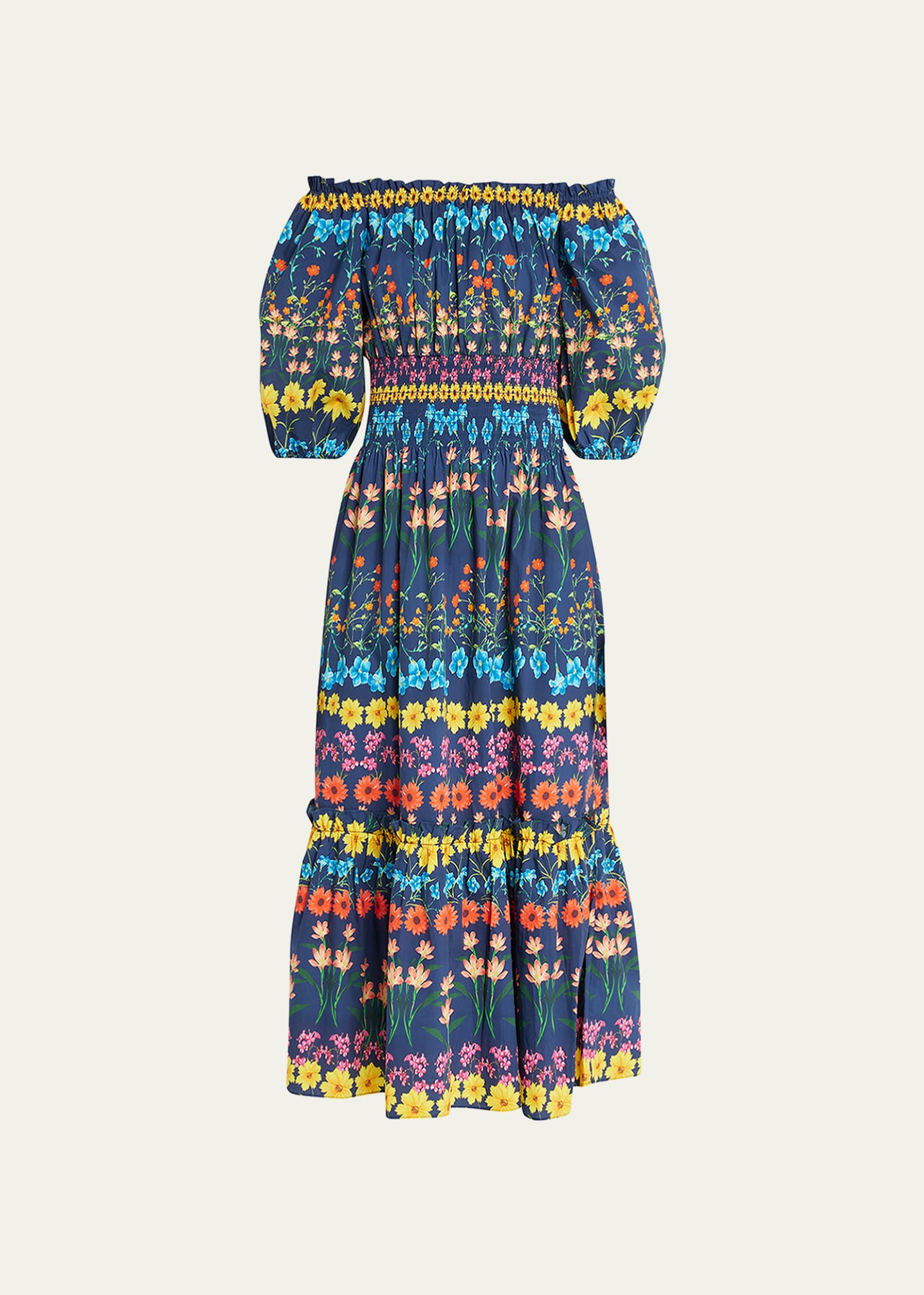 Cara Cara Mimi Off-Shoulder Midi Dress - Bergdorf Goodman