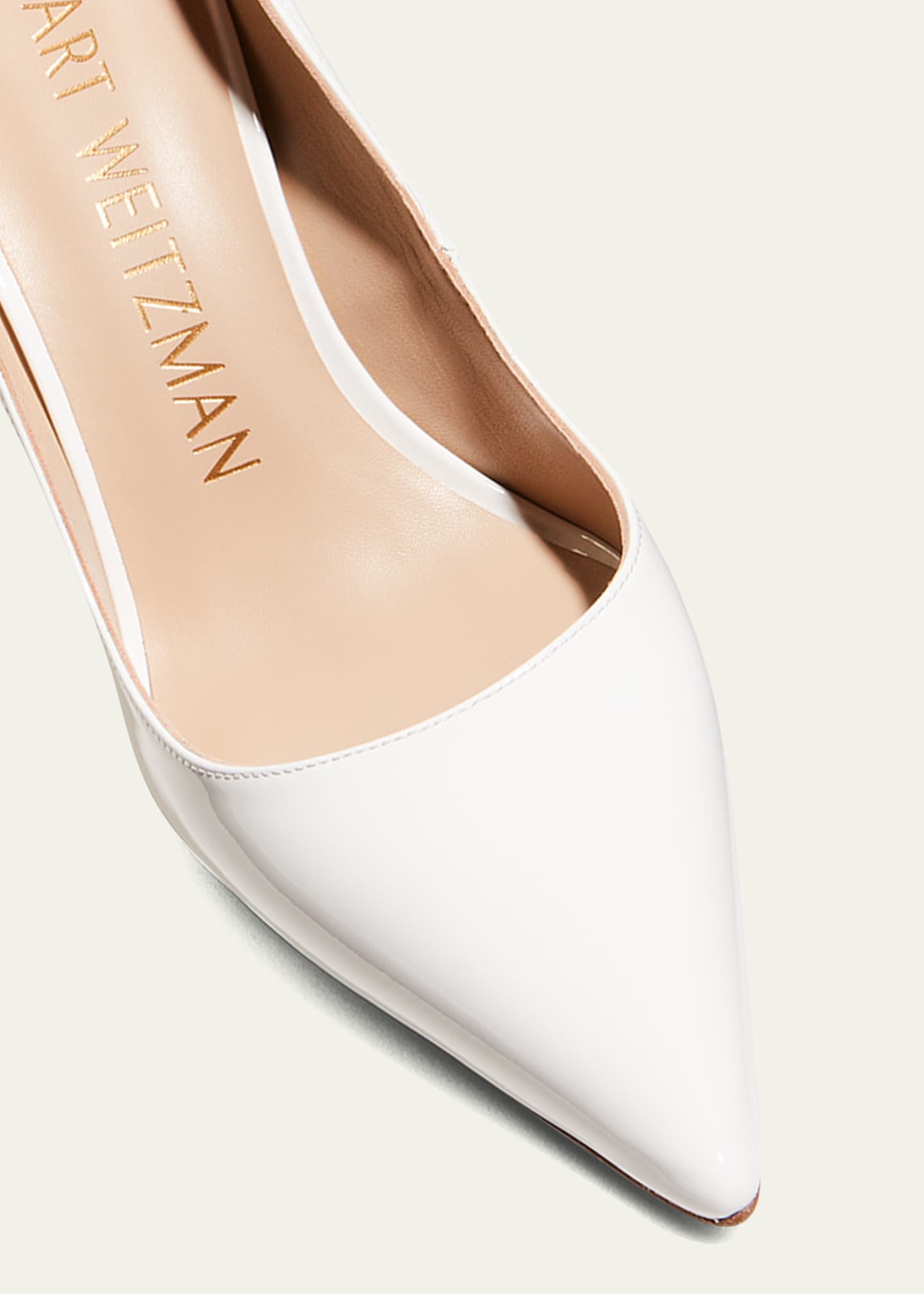 Stuart Weitzman Stuart 100mm Patent Leather Scallop Pumps - Bergdorf ...