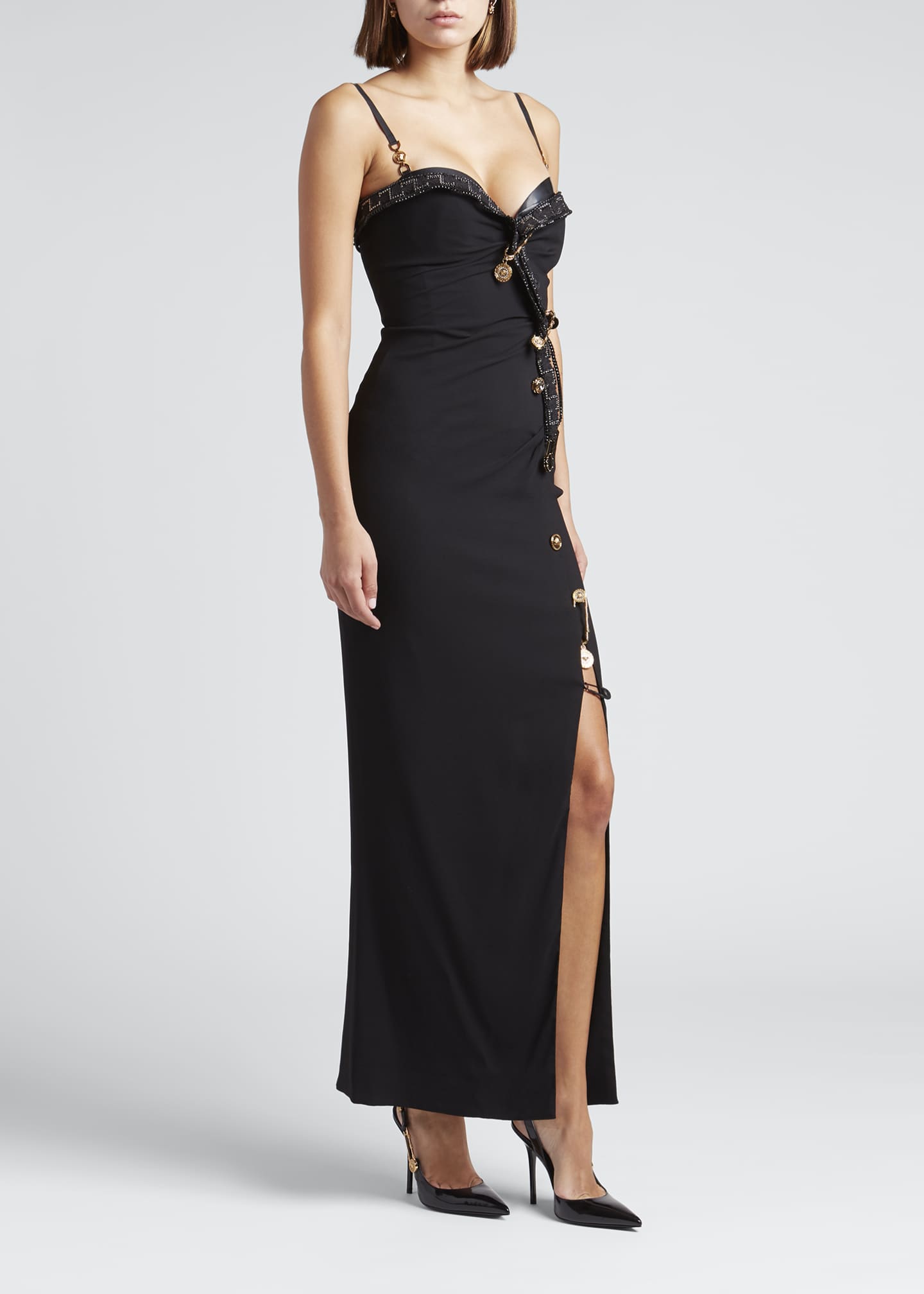 Versace Safety Pin Gown - Bergdorf Goodman