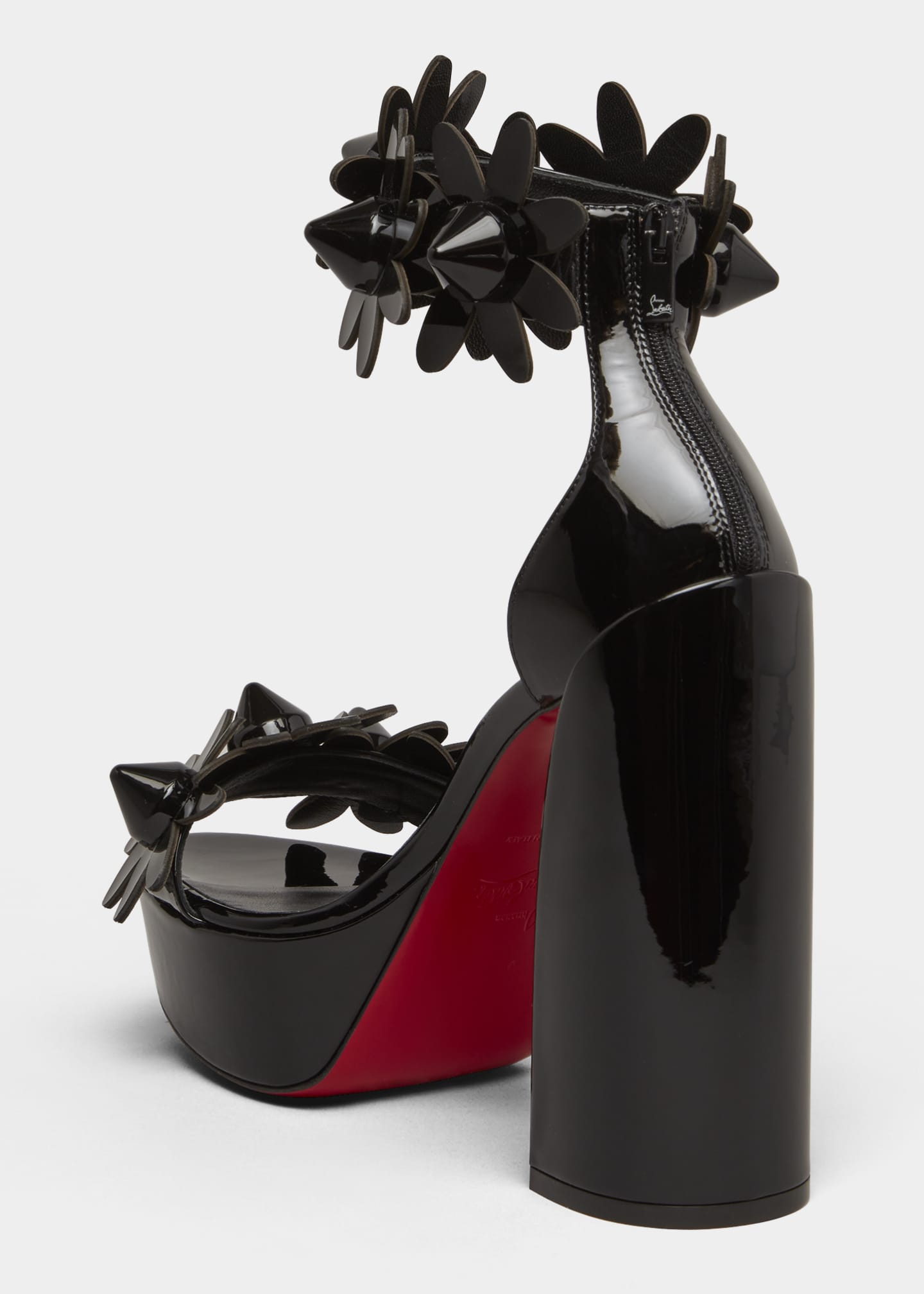 Christian Louboutin Daisy Spike Ankle-Cuff Red Sole Sandals - Bergdorf ...