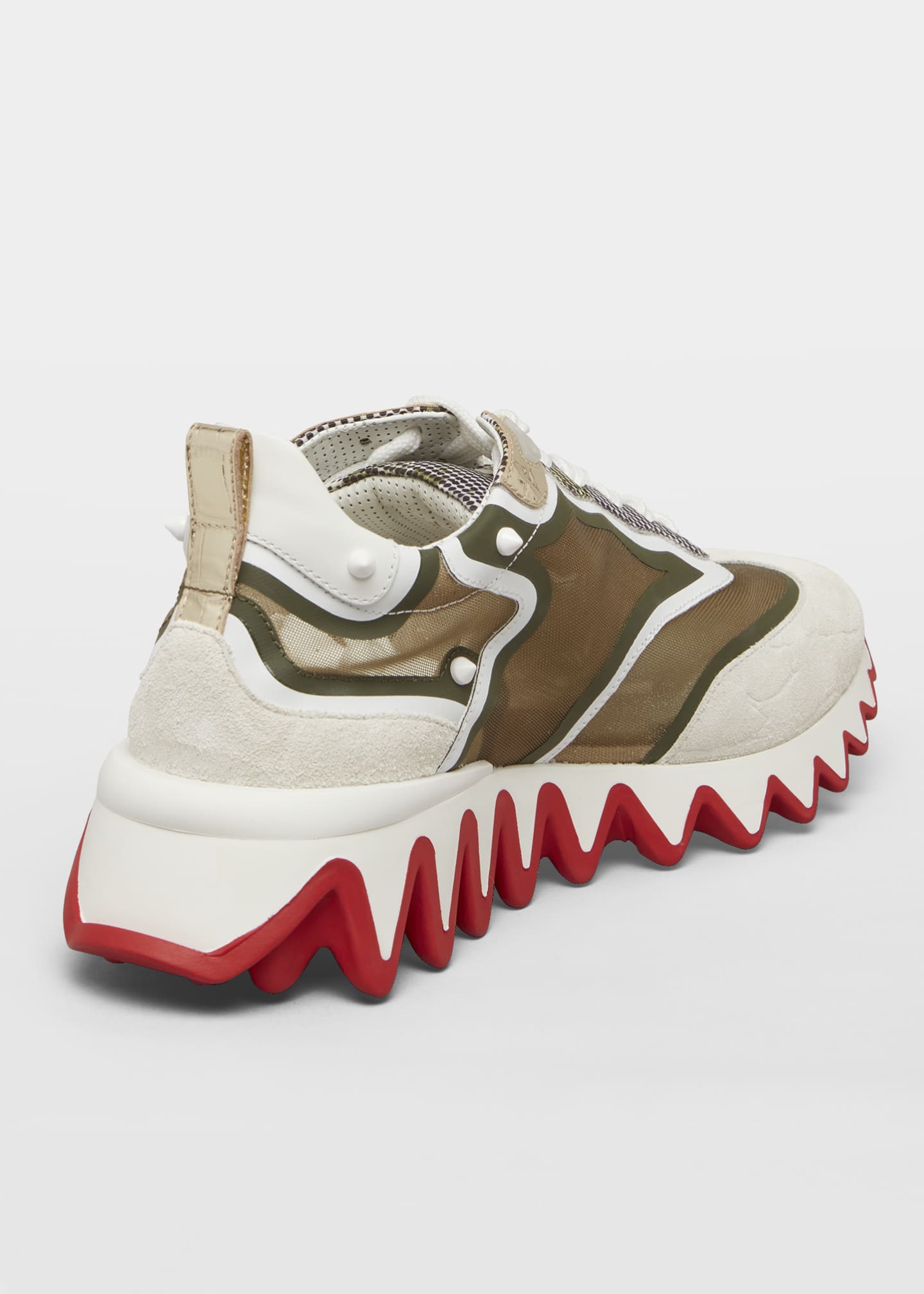 Christian Louboutin Sharkina Colorblock Spike Trainer Sneakers ...