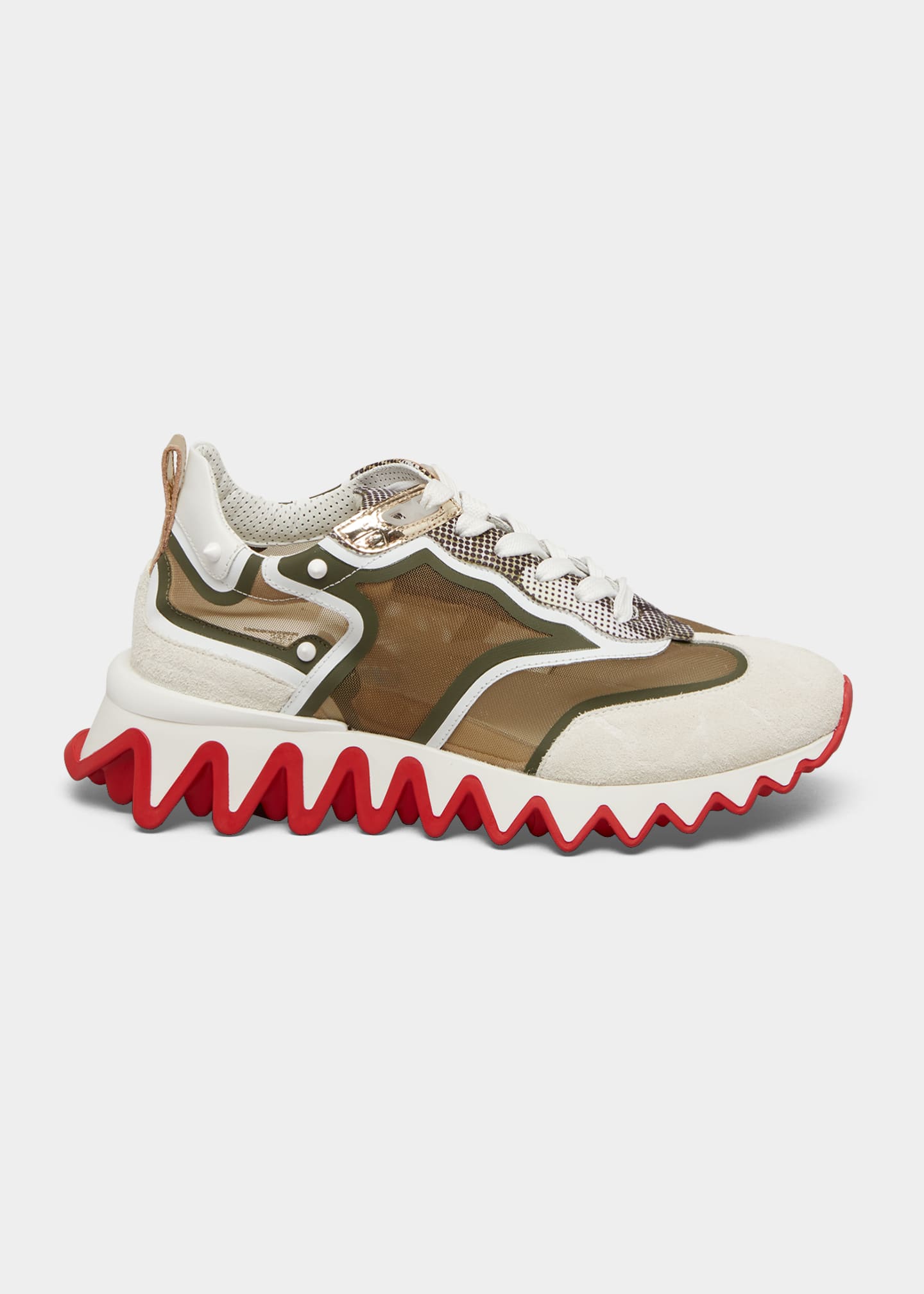 Christian Louboutin Sharkina Colorblock Spike Trainer Sneakers ...