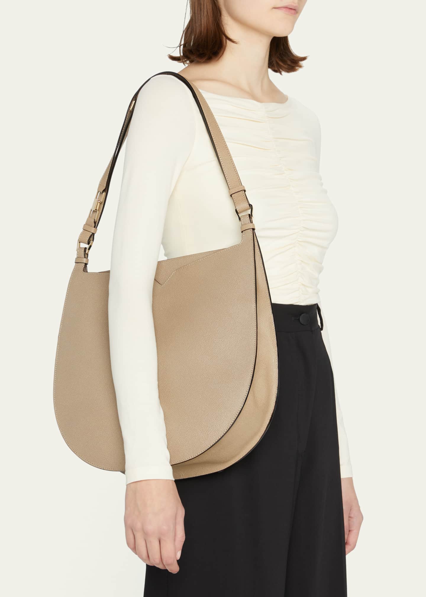 Valextra Large Weekend Leather Hobo Bag - Bergdorf Goodman