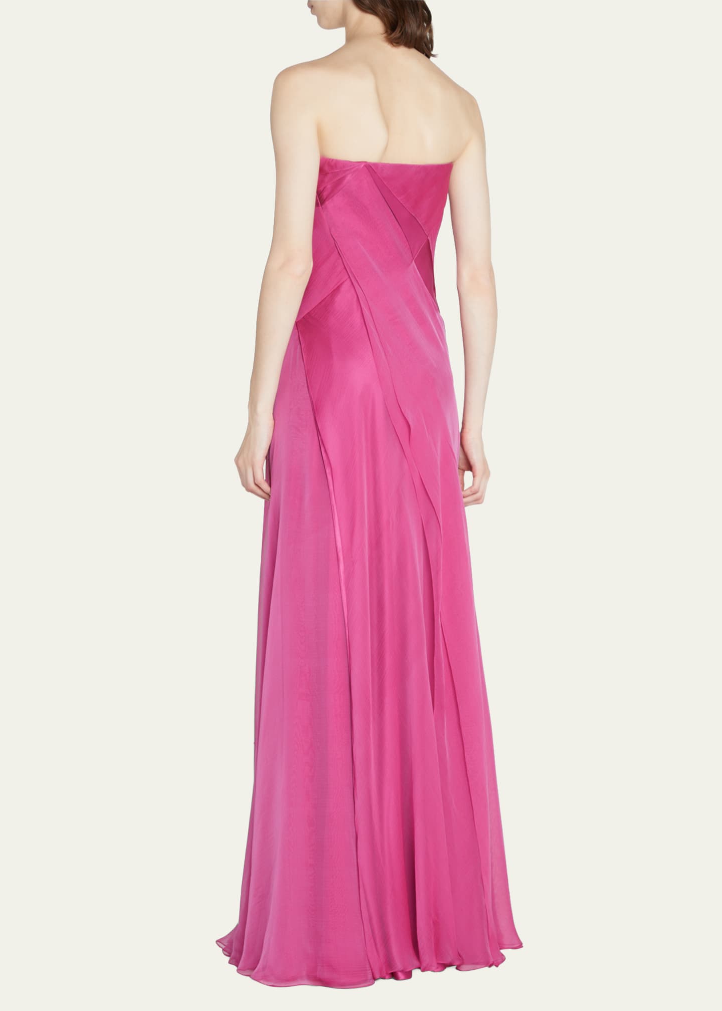 The Danes New York Artemis Strapless Pleated Silk Gown - Bergdorf Goodman