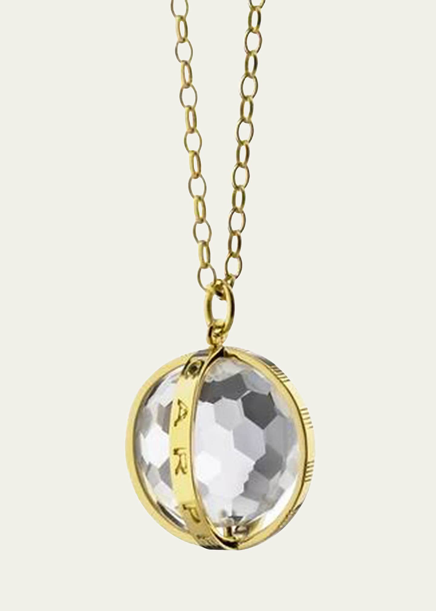 Monica Rich Kosann Extra Large 18k Gold Carpe Diem Pendant Necklace, 30 ...