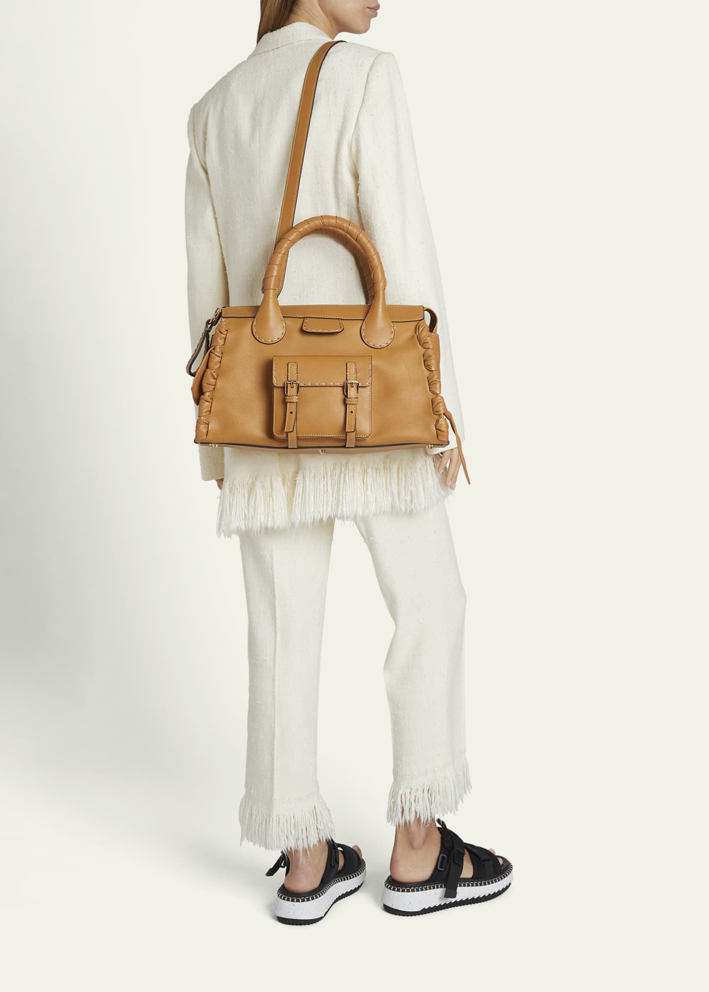 Chloe Edith Medium Braided Leather Satchel Bag - Bergdorf Goodman