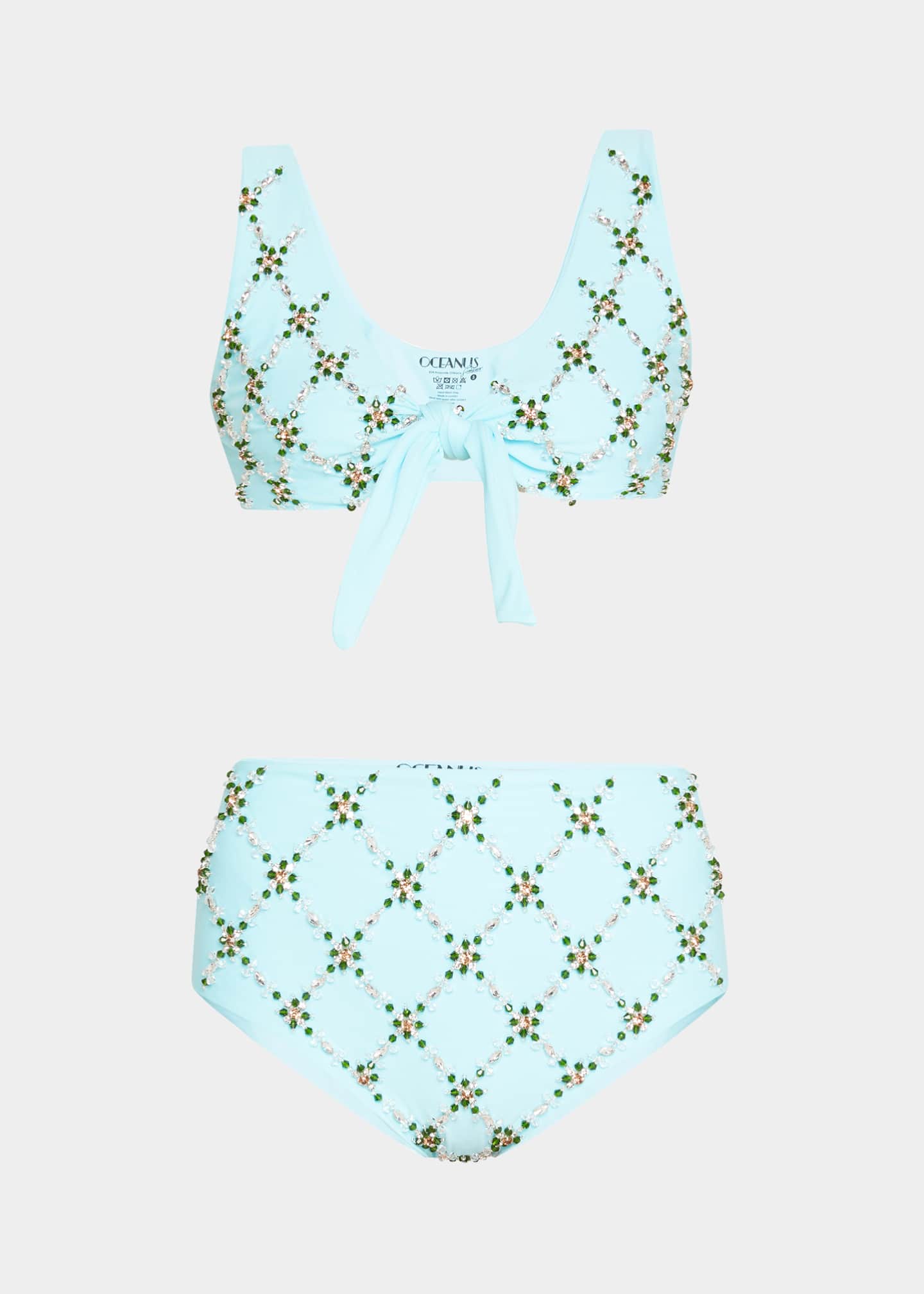 Oceanus Maya Swarovski Two Piece Bikini Set Bergdorf Goodman